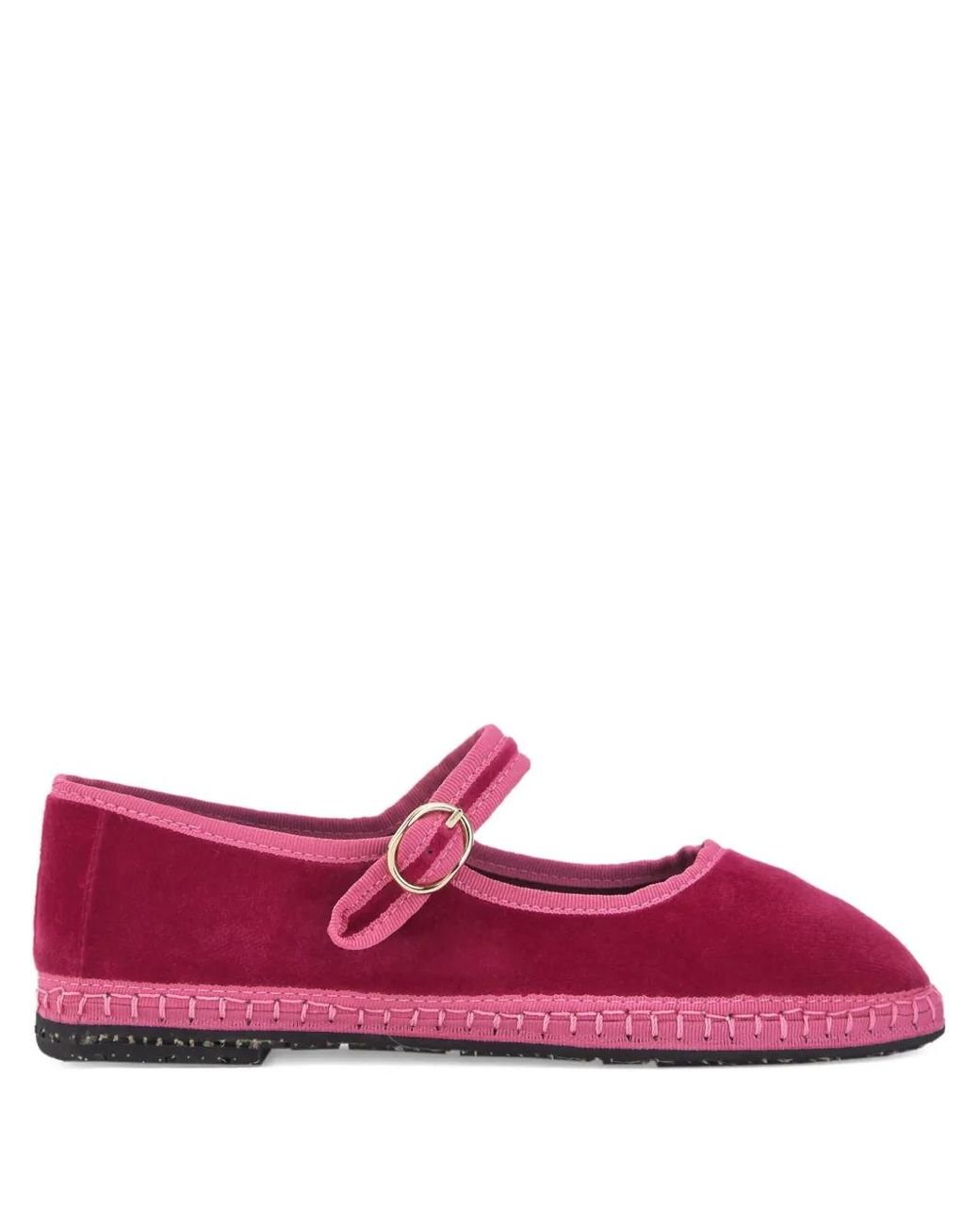 Flabelus Frances Velvet Ballet Flats in Purple | Lyst UK