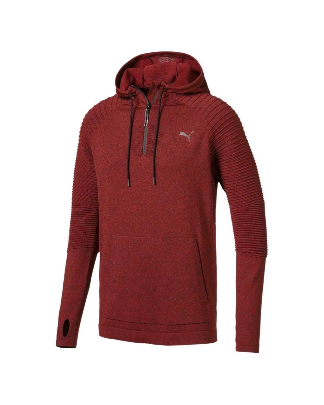 PUMA Energy Ribbed Zip Hoodie in Red for Men | Lyst UK