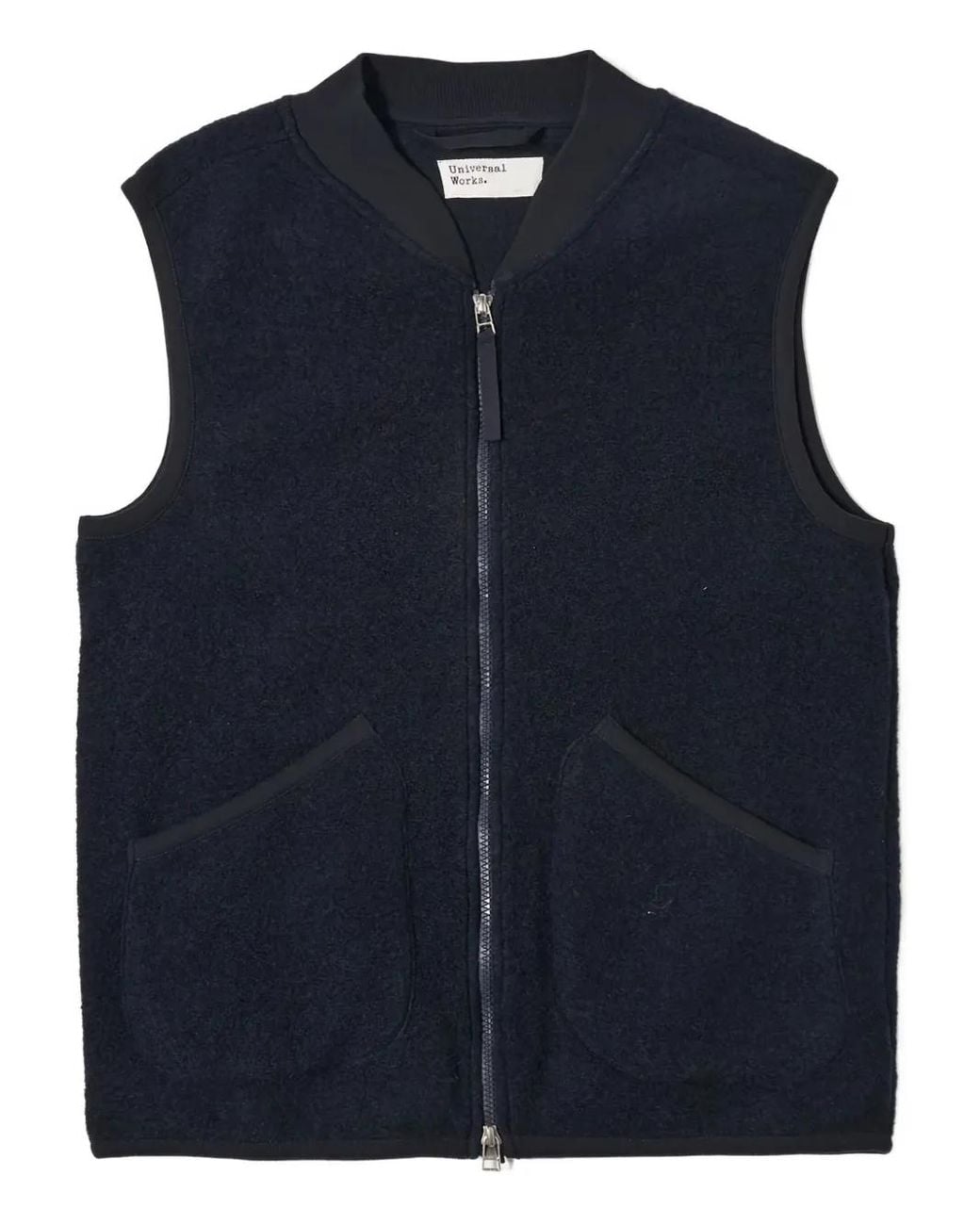 Universal Works Zip-Front Fleece Vest in Blue for Men | Lyst