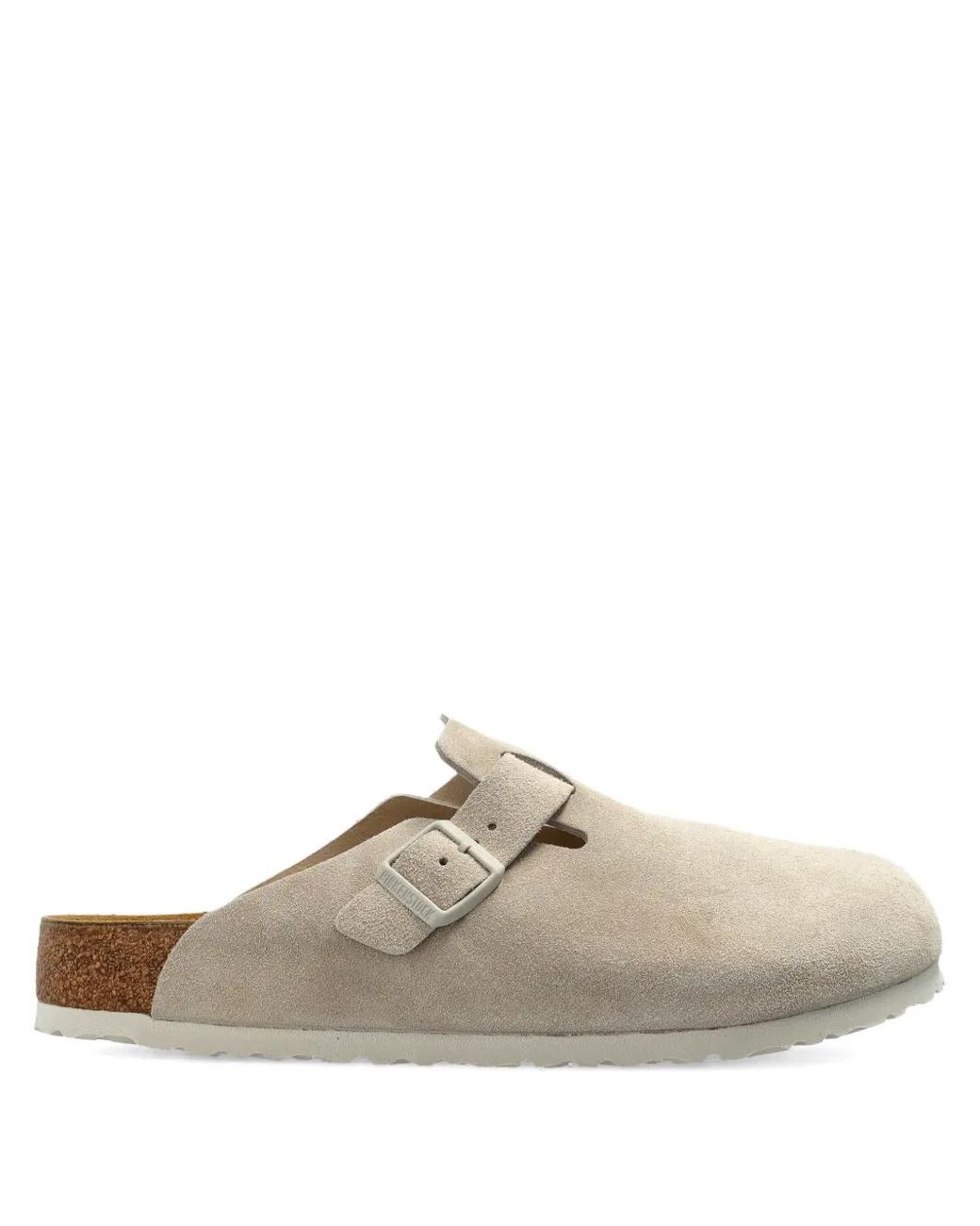 Birkenstock Boston Suede Clogs in White for Men | Lyst UK