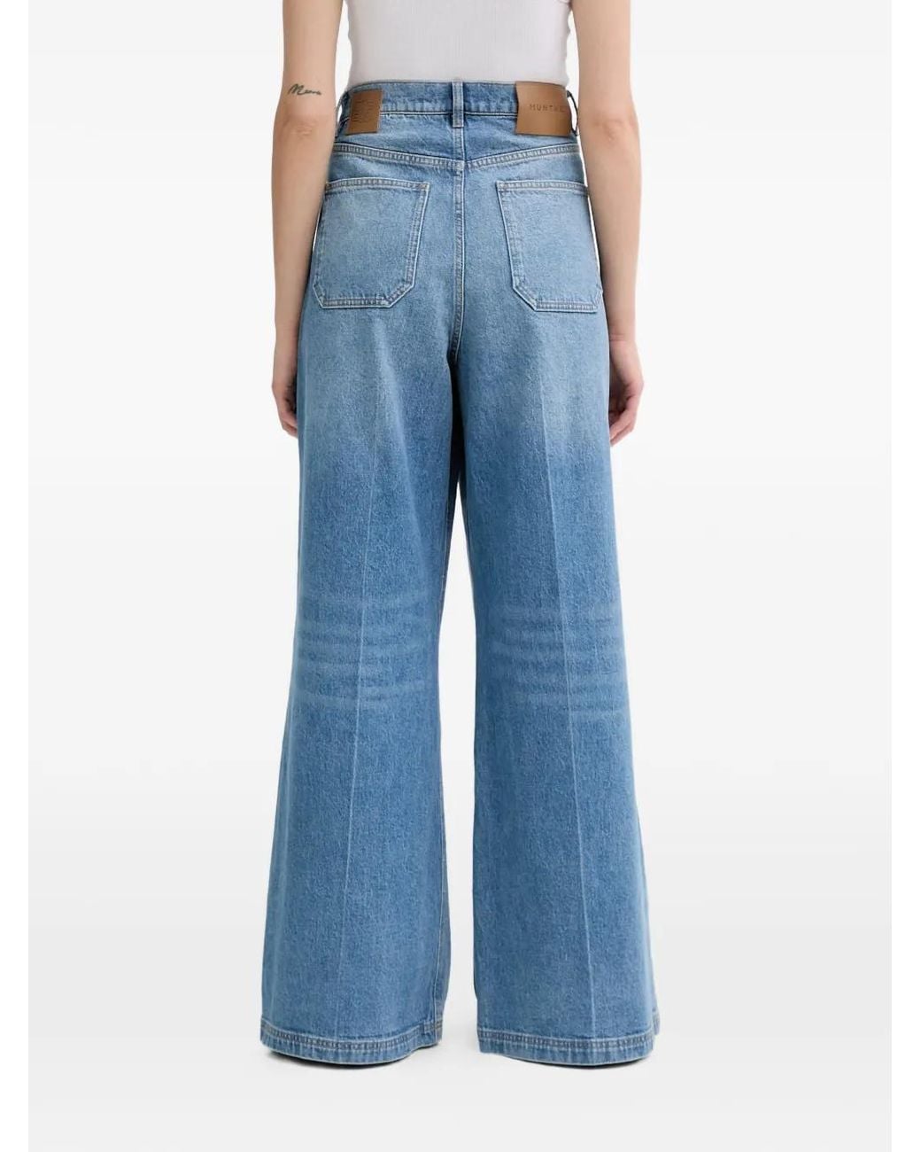 Munthe Lodwar Wide-Leg Jeans in Blue | Lyst
