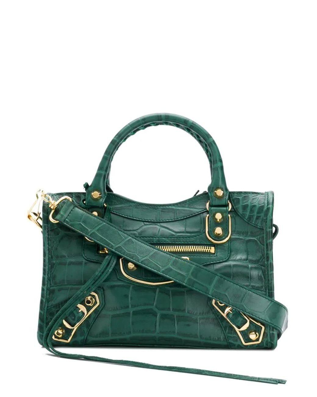 Balenciaga Classic Mini City Bag in Green | Lyst