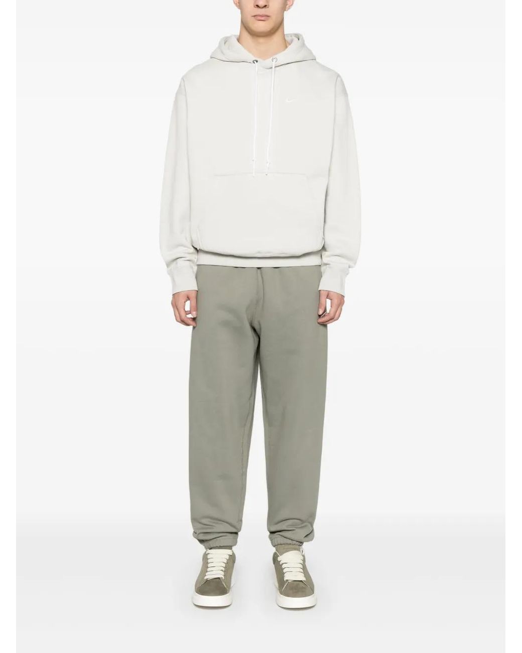 Nike Solo Swoosh Hoodie in White for Men | Lyst