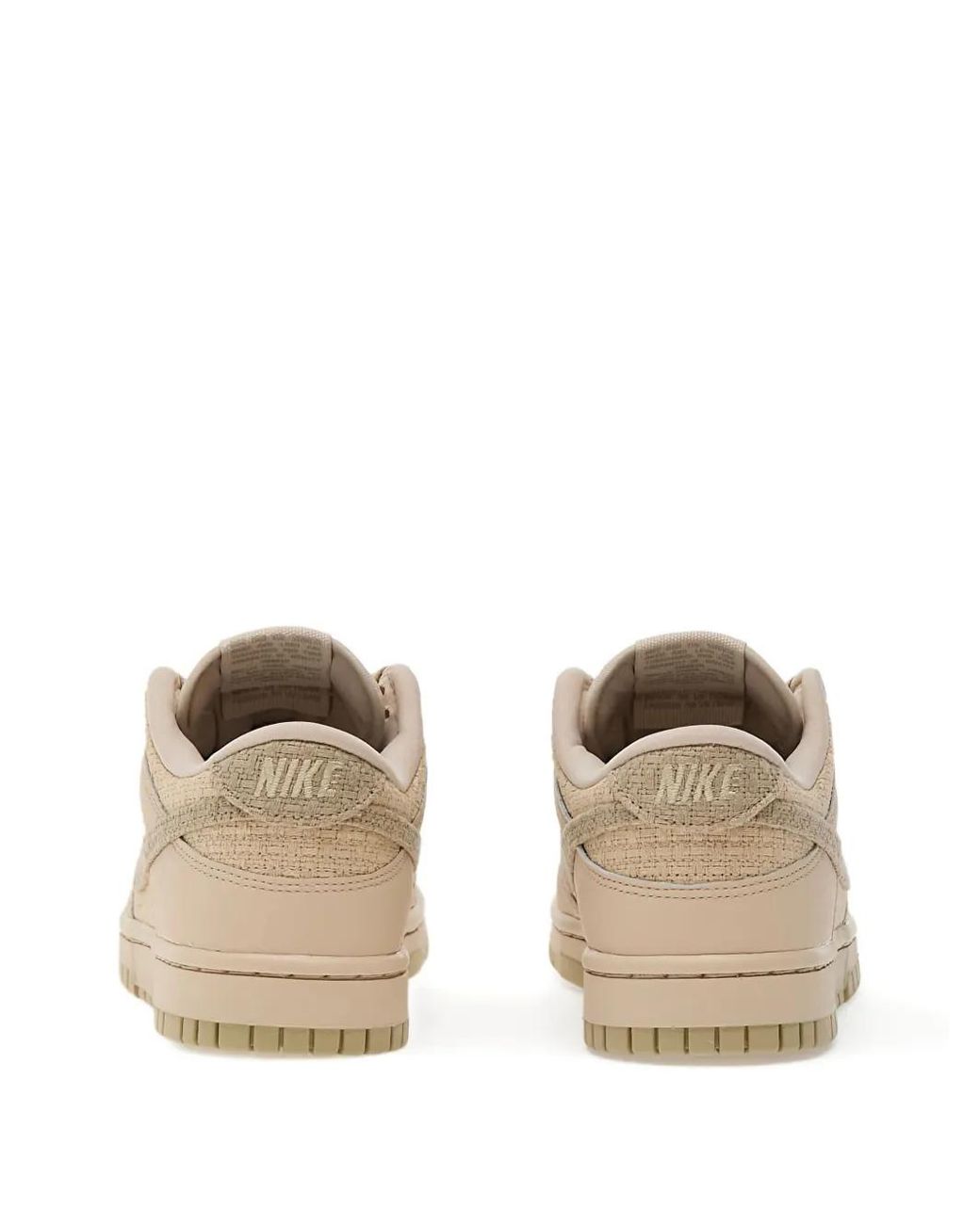 Nike Dunk Low Woven-Panel Sneakers in Natural | Lyst