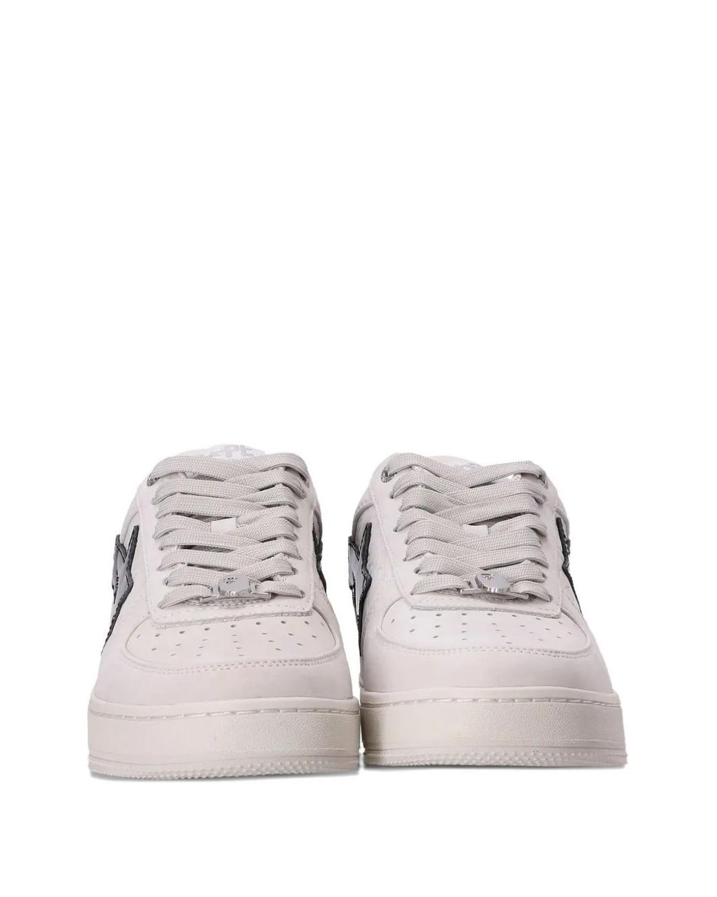 A Bathing Ape Sta Logo-Patch Sneakers in White for Men | Lyst