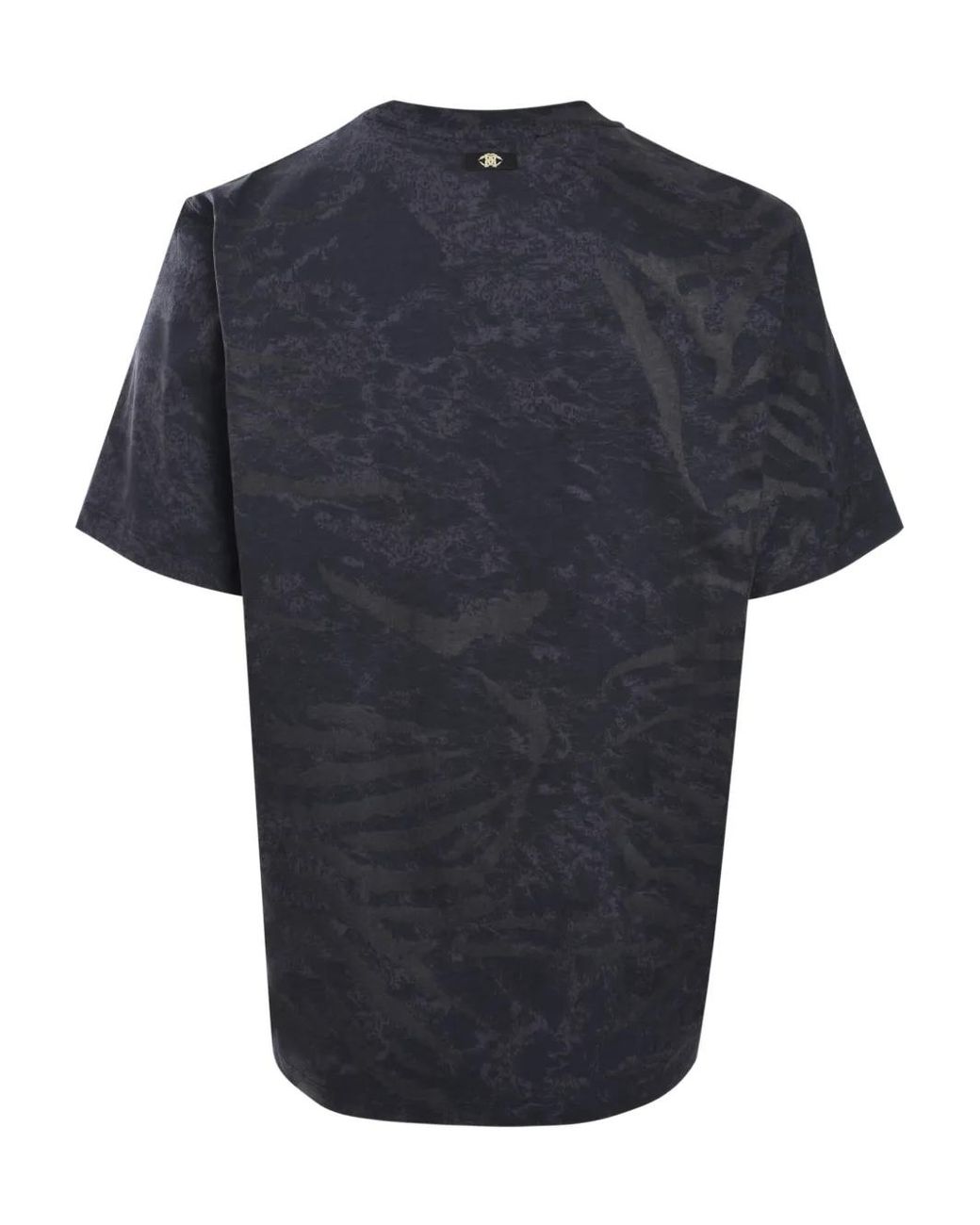 Roberto Cavalli Laminated Zebra T-Shirt in Black for Men | Lyst