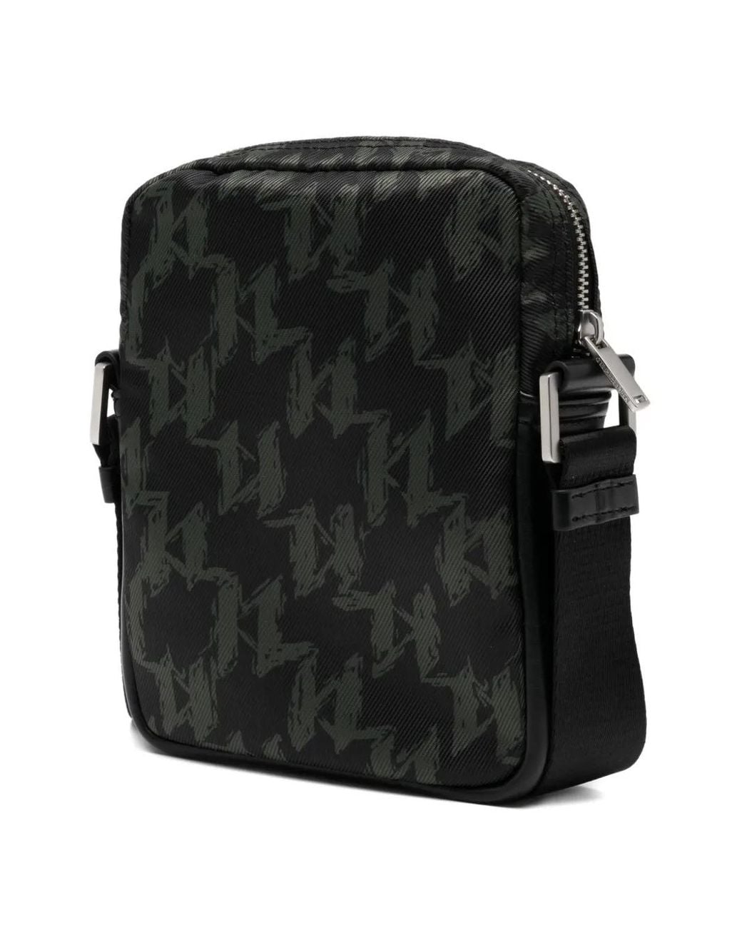 KARL LAGERFELD Monogram Messenger Bag in Black for Men | Lyst