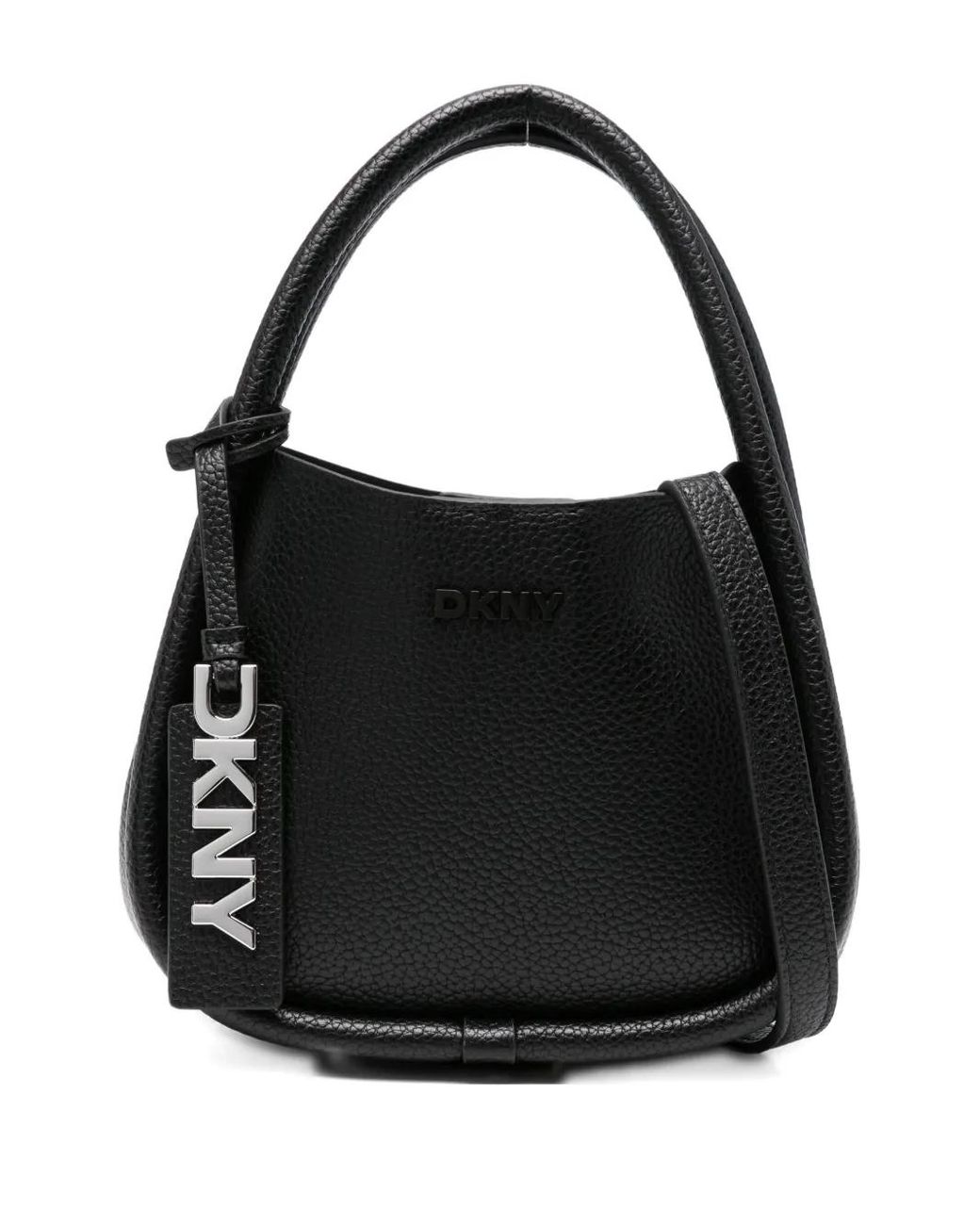 DKNY Capri Logo-Lettering Tote Bag in Black | Lyst