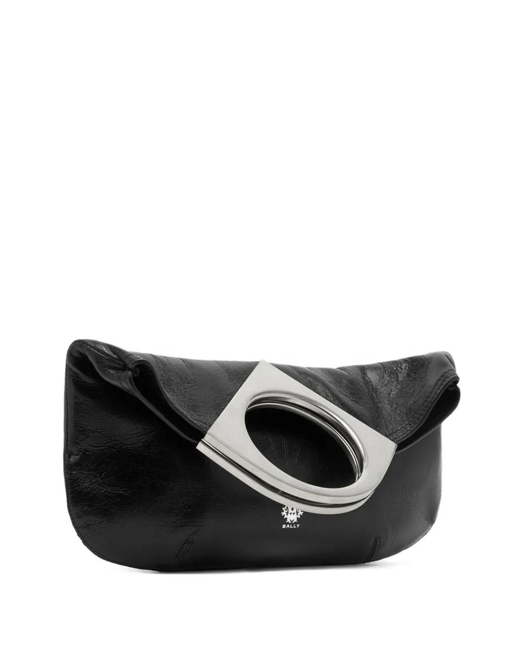Bally Mini Anni Leather Clutch Bag in Black | Lyst