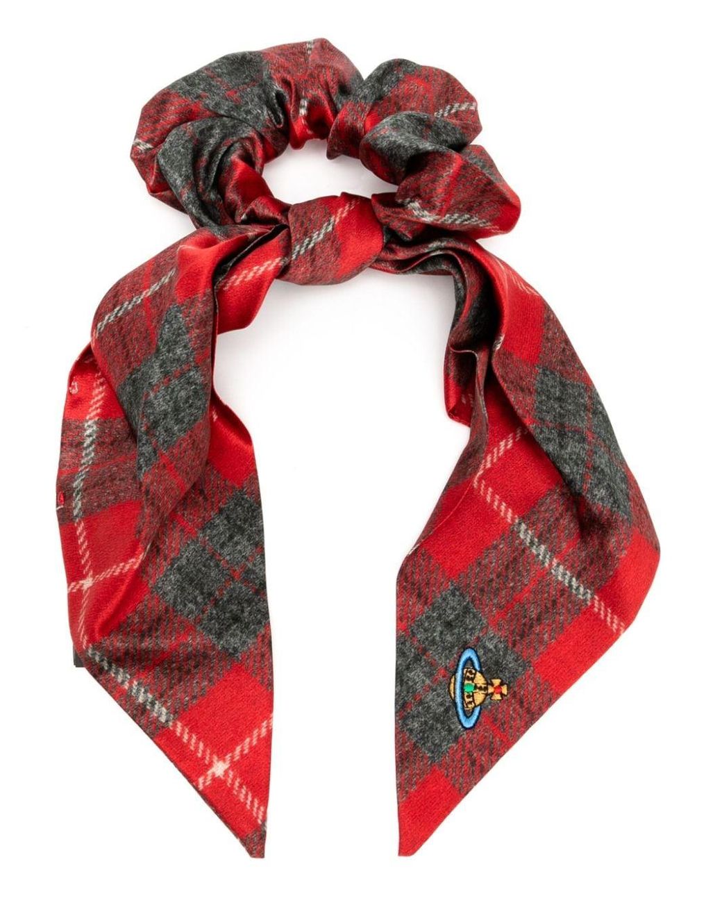 Vivienne Westwood Tartan Scrunchie in Red | Lyst UK