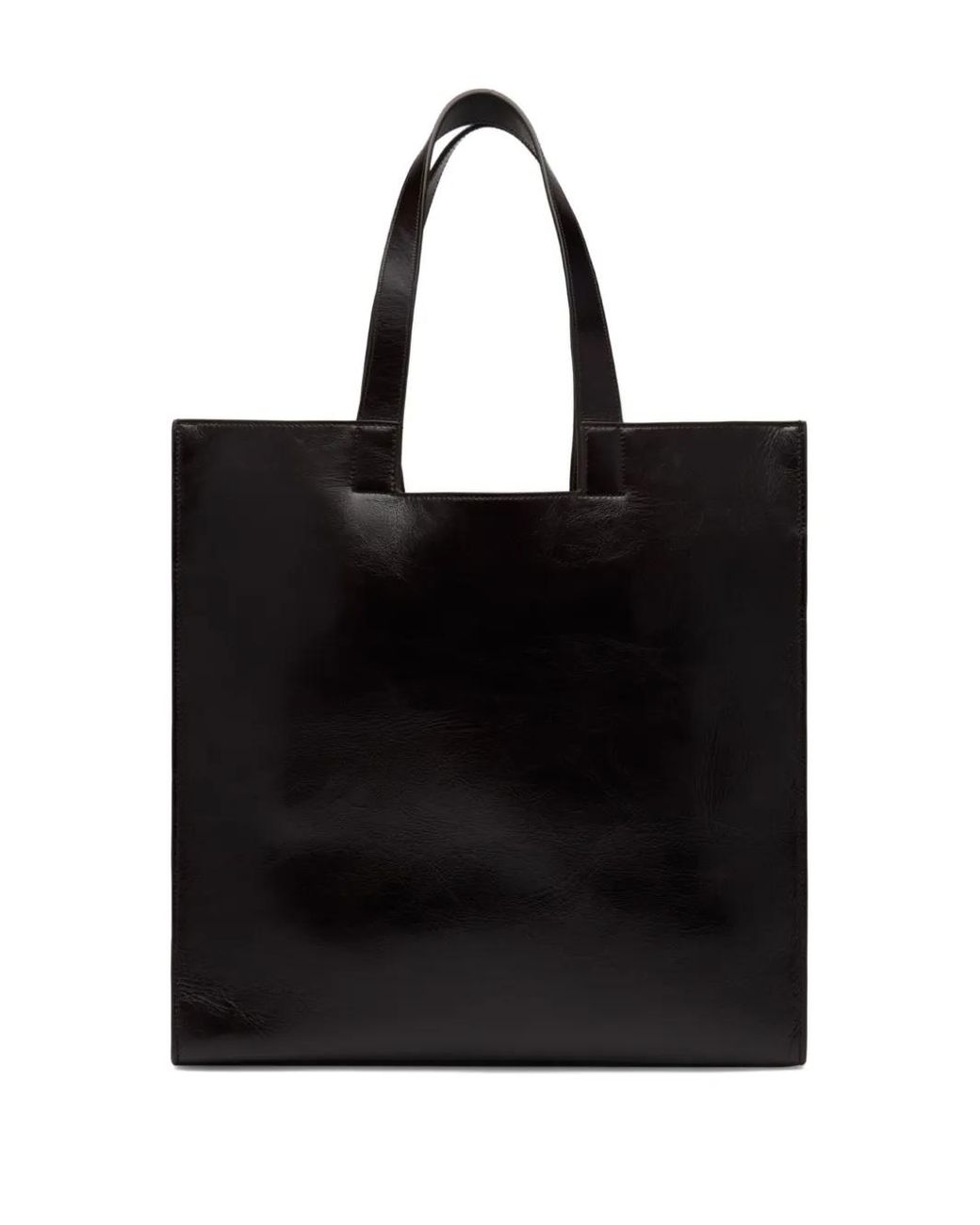Bally Easy Geometric-Shape Leather Tote Bag in Black | Lyst