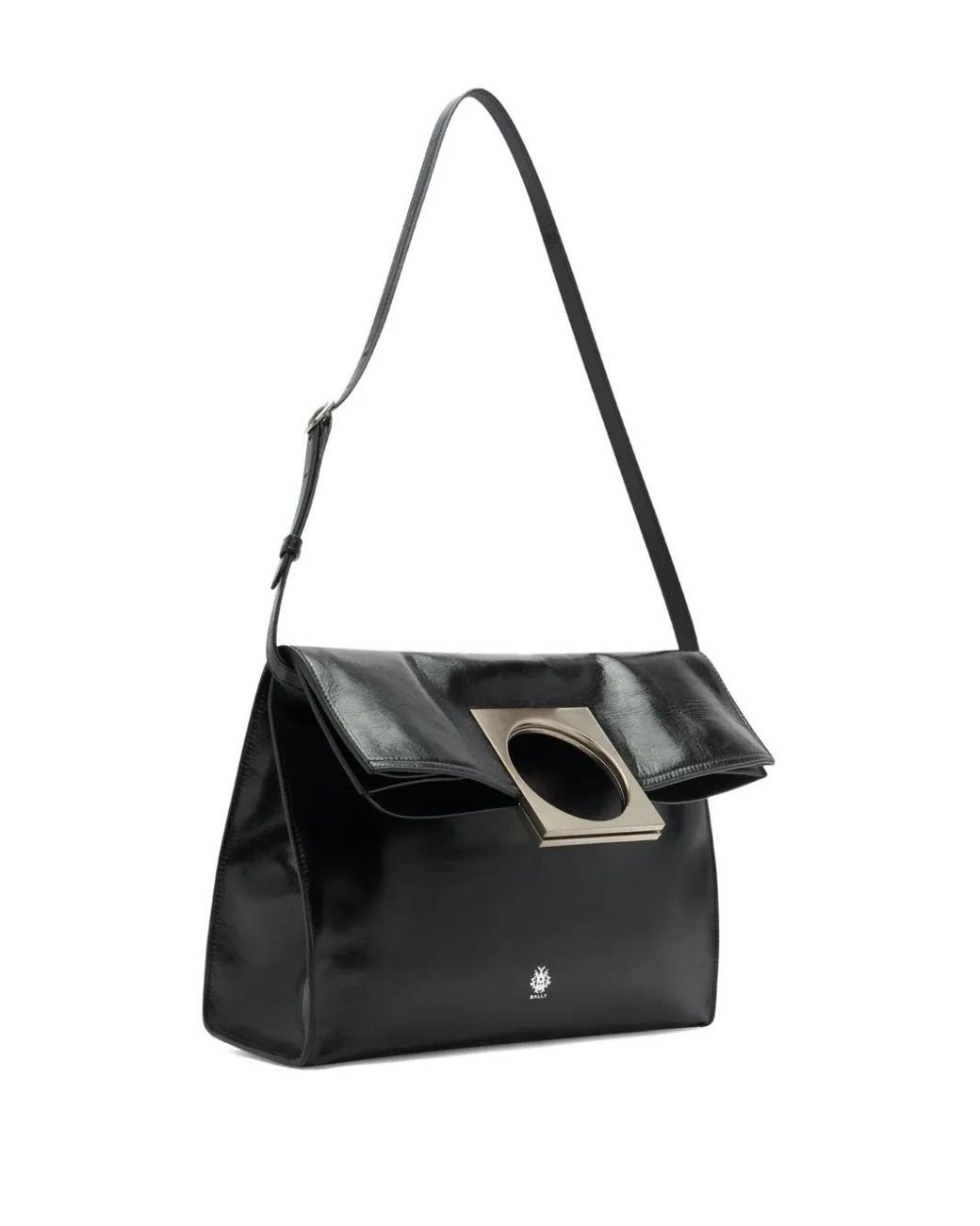 Bally Anni Foldable Leather Tote Bag in Black | Lyst
