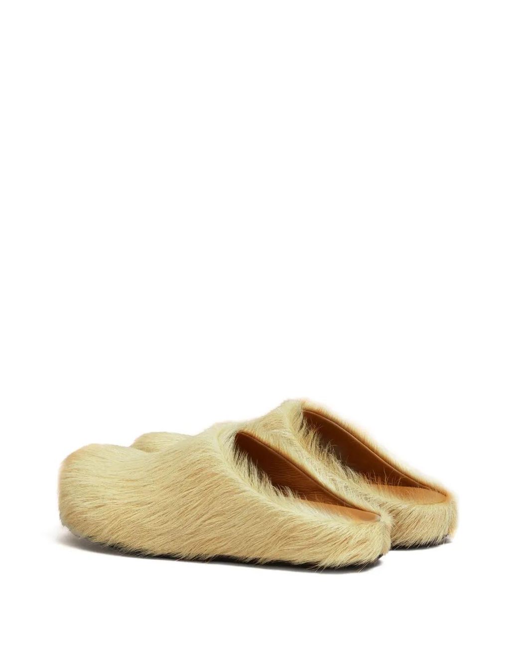 Marni Fussbett Calf-Hair Clogs in White for Men | Lyst UK