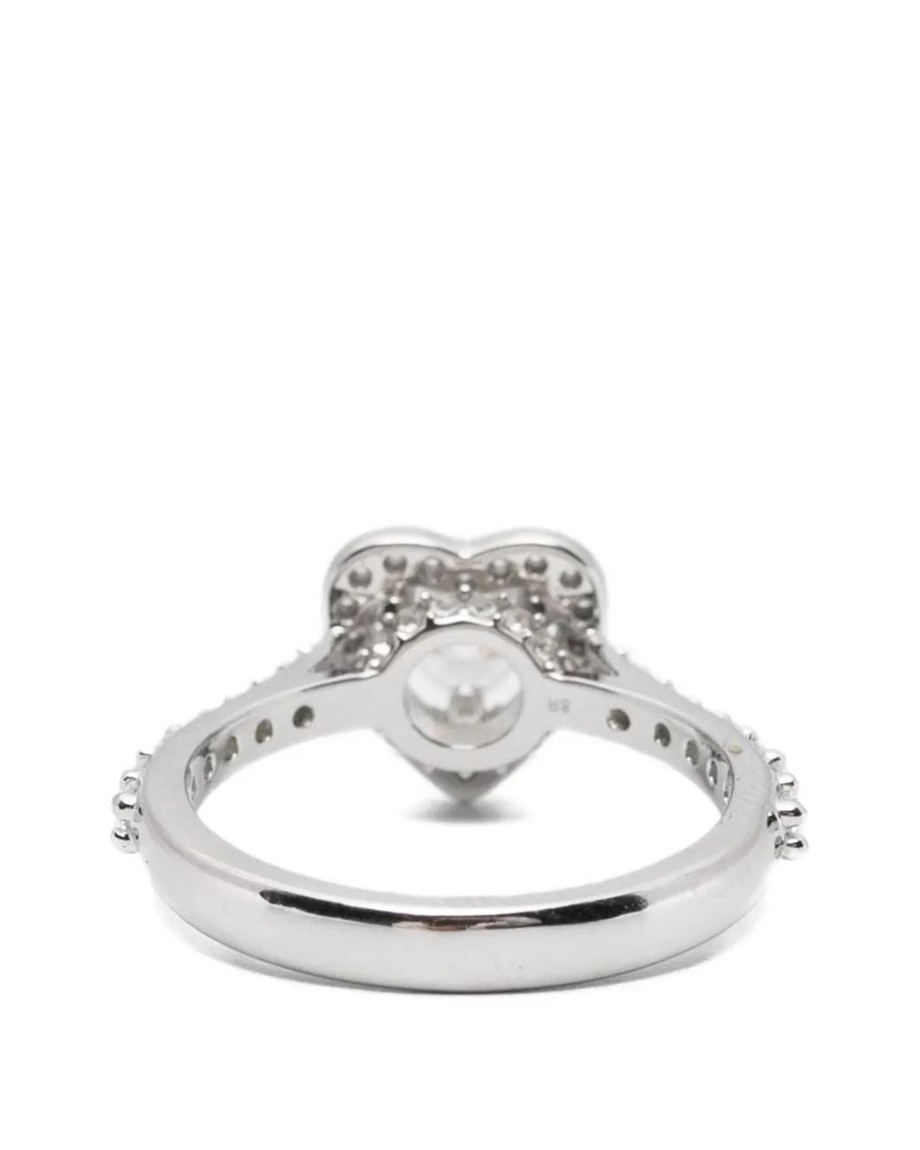 Swarovski Heart Ring in White | Lyst