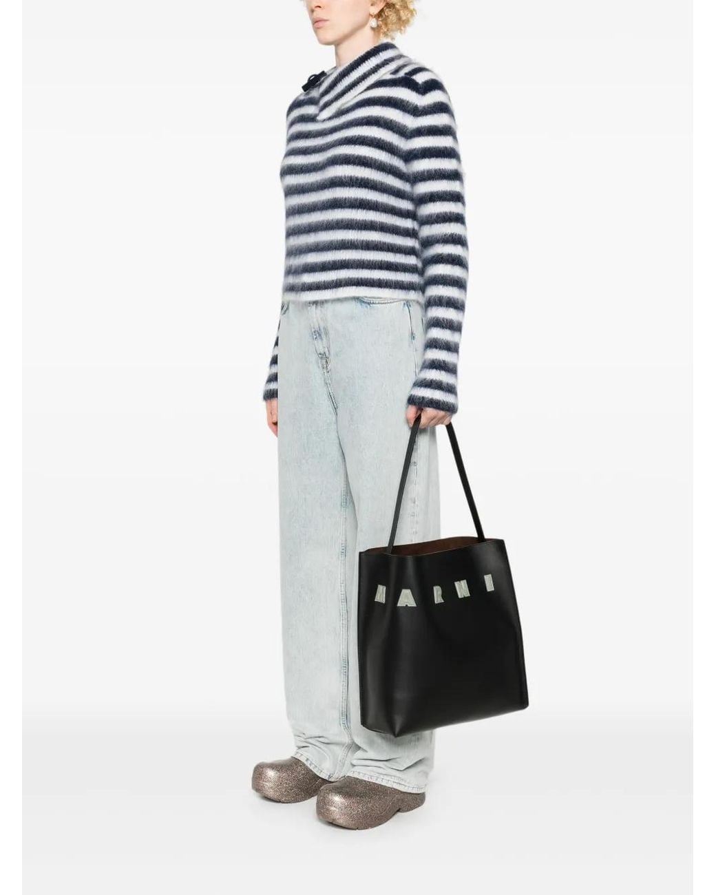 Marni Shopping Museo M Logo in Black | Lyst