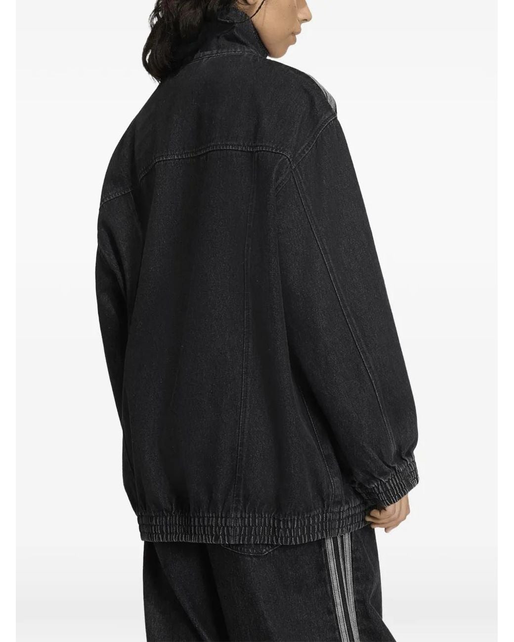 adidas Firebird Adilenium Striped Zip Jacket in Black | Lyst