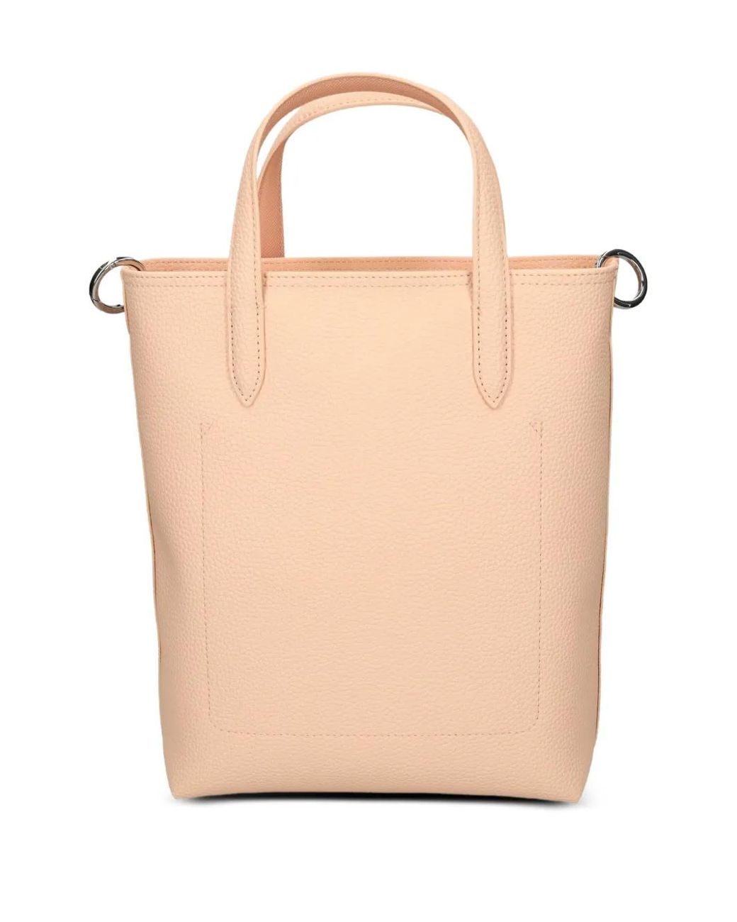 Lacoste Mini Textured Leather Tote Bag in Natural | Lyst