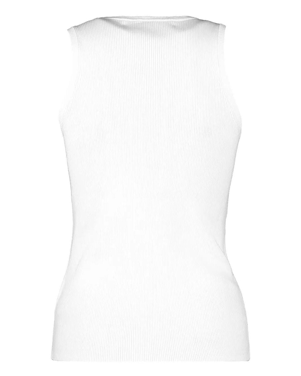 BERNADETTE Marcel Ribbed Flower-Embellished Tank Top in White | Lyst UK