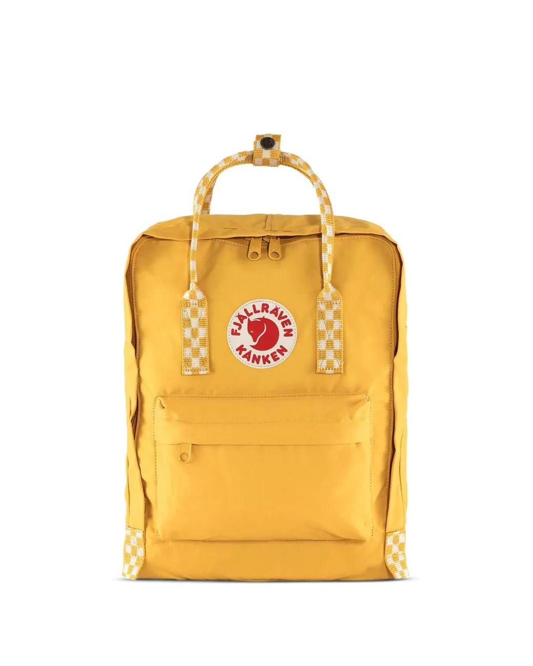 Fjallraven Kanken Checkered-Detail Backpack in Yellow | Lyst