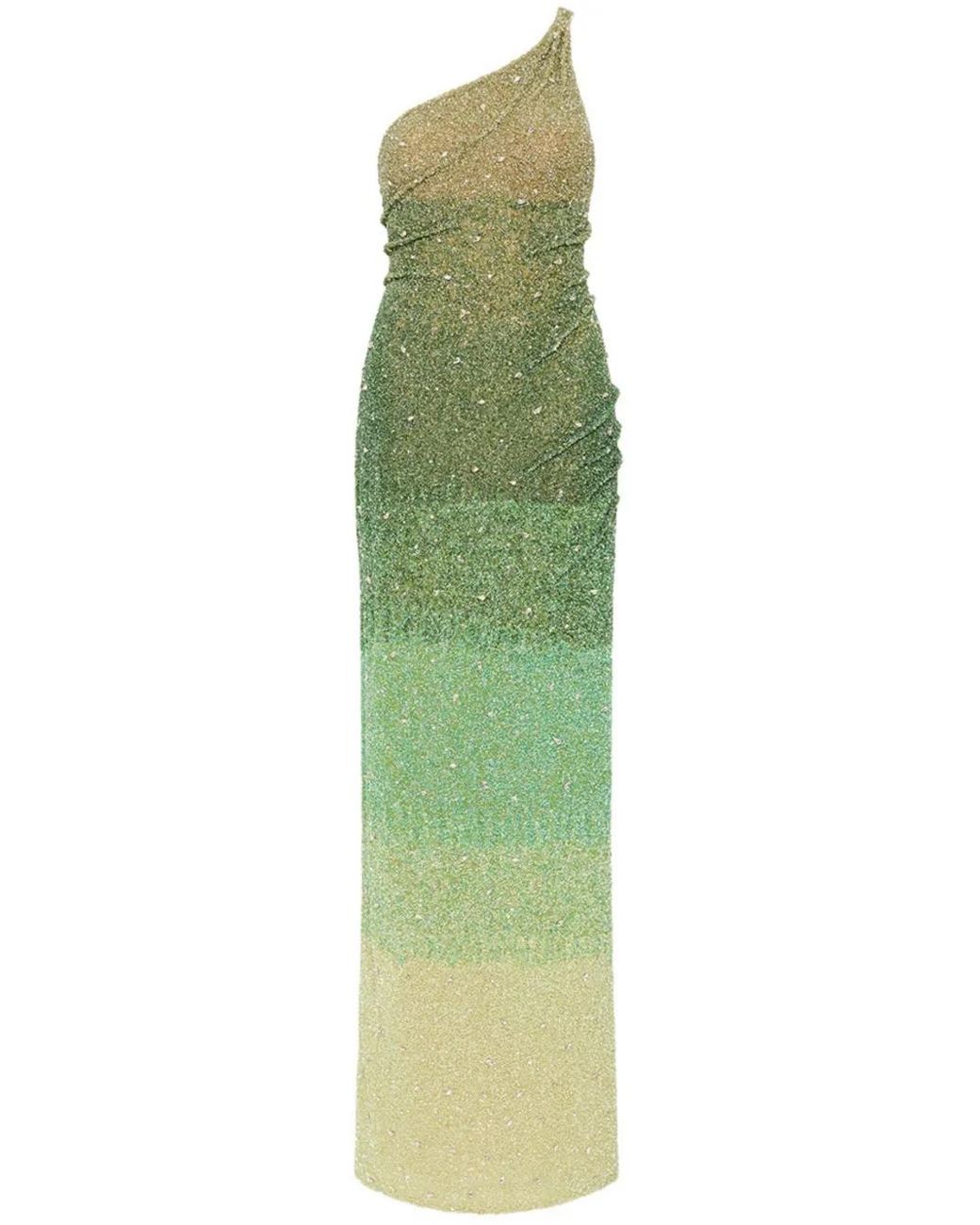 Rachel Gilbert Kaito Gown in Green | Lyst