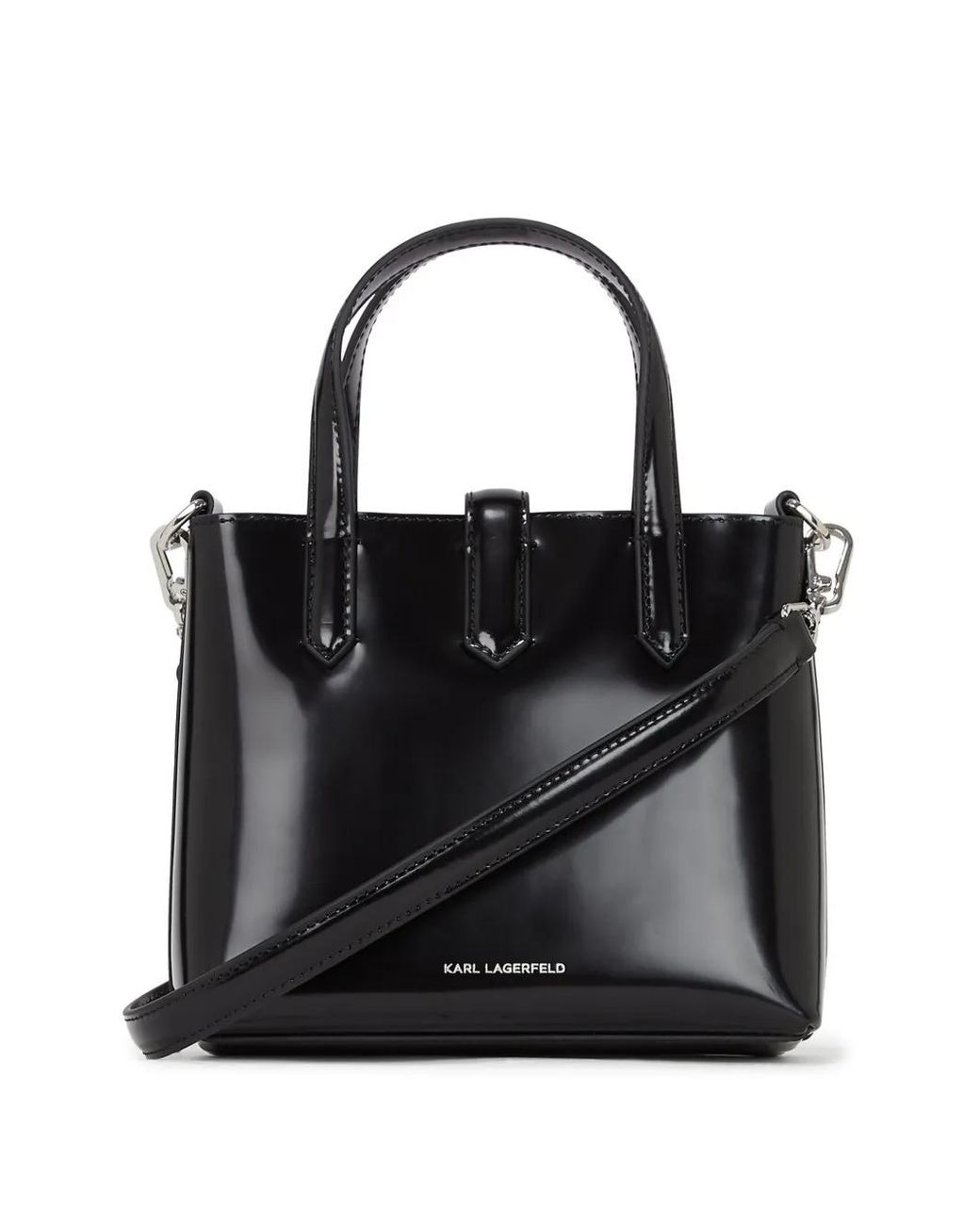 KARL LAGERFELD Mini K/Autograph Tote Bag in Black | Lyst