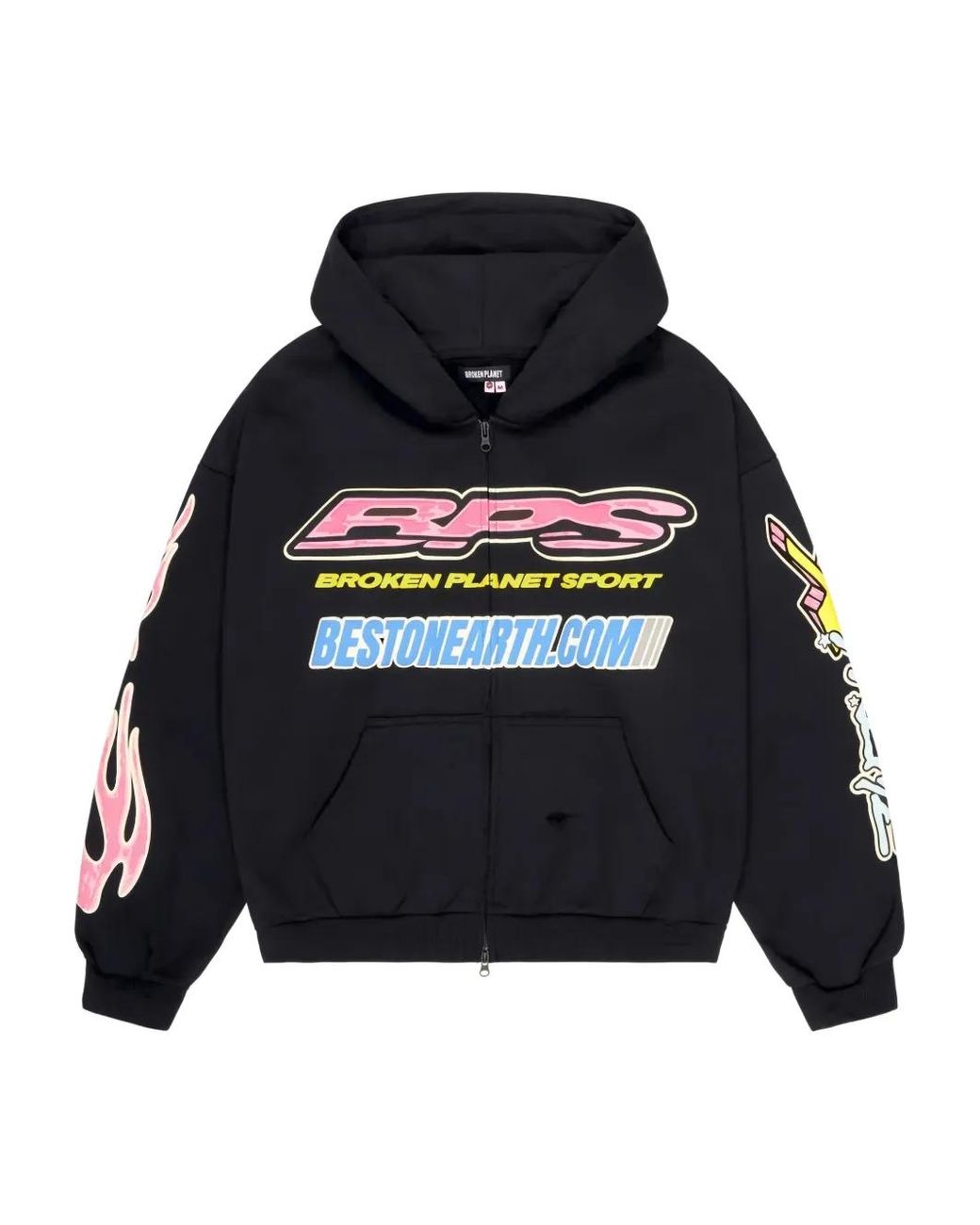 BROKEN PLANET Fast Boyz Graphic-Print Hoodie in Blue for Men | Lyst UK