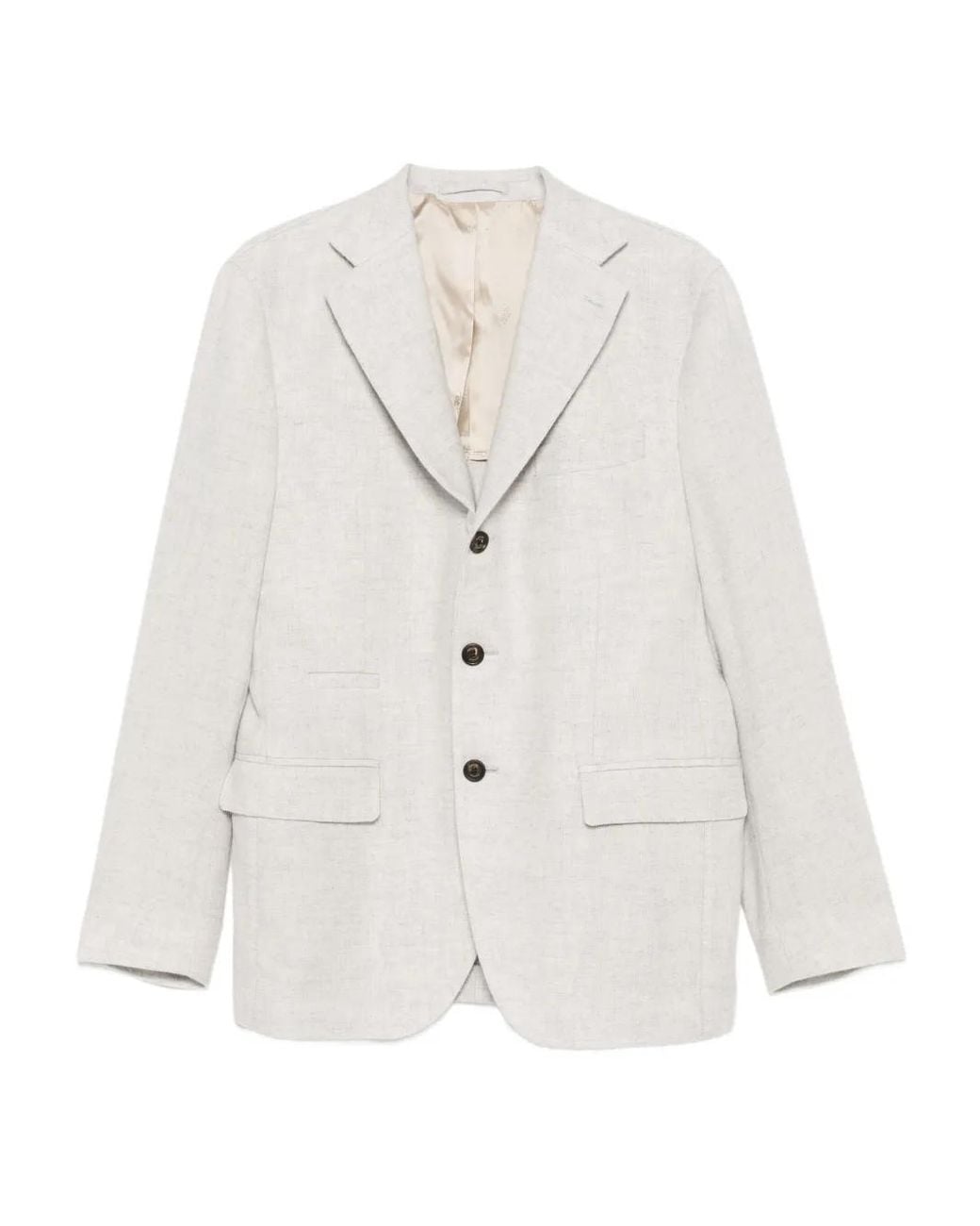 Eleventy Three-Button Pocket Blazer in White for Men | Lyst UK