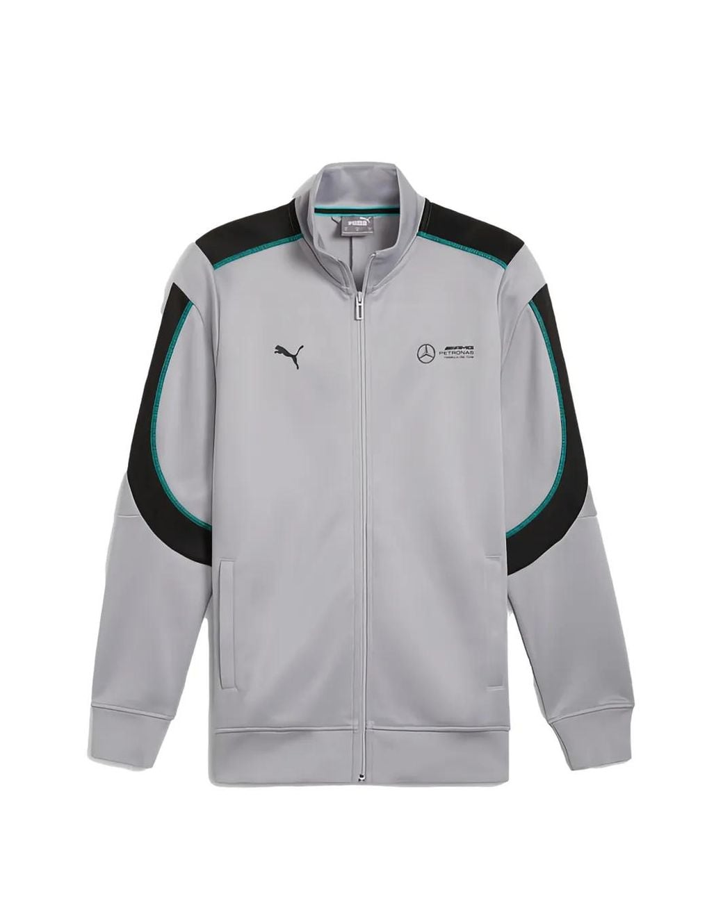 PUMA X Mercedes Amg Petronas F1 Team Zip-Up Sweatshirt in Grey for Men ...