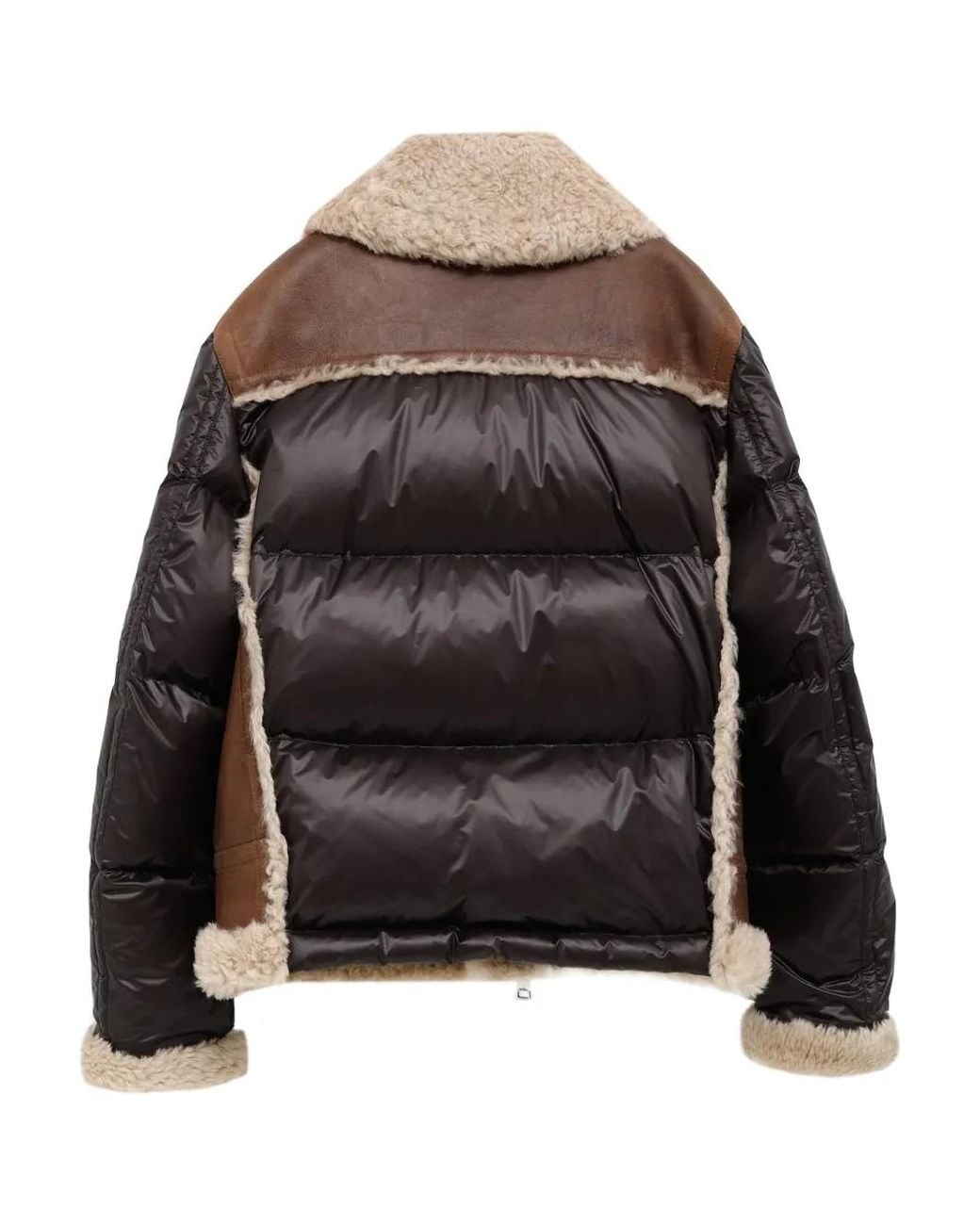 Moncler Argens Puffed-Panel Jacket in Brown for Men | Lyst