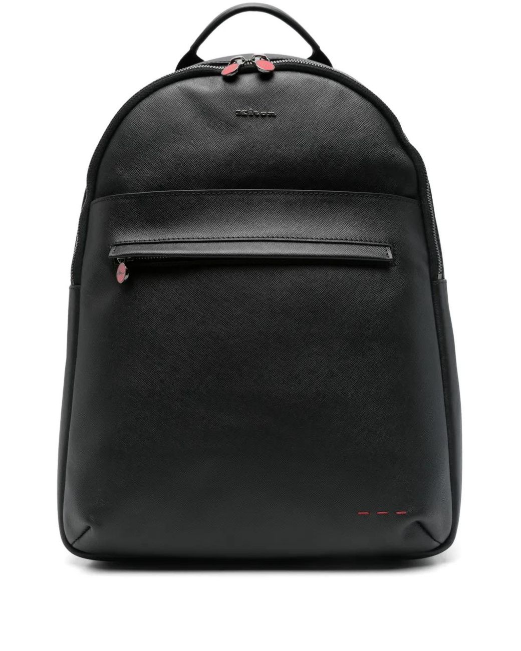 Kiton Saffiano-Leather Backpack in Black for Men | Lyst
