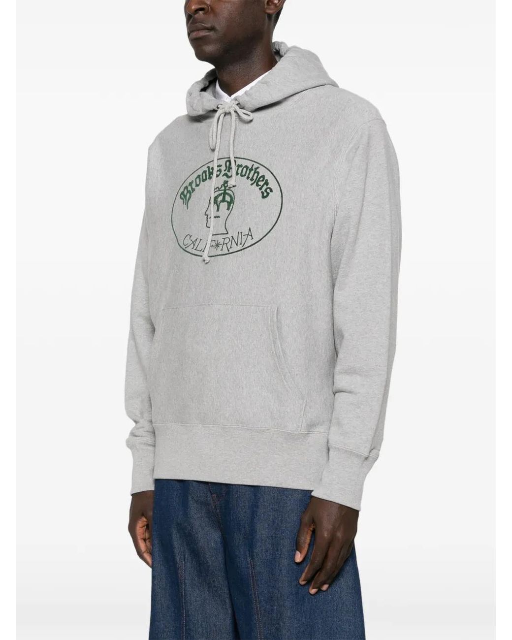 Brain Dead X Brooks Brothers Hoodie À Logo in Gray for Men | Lyst