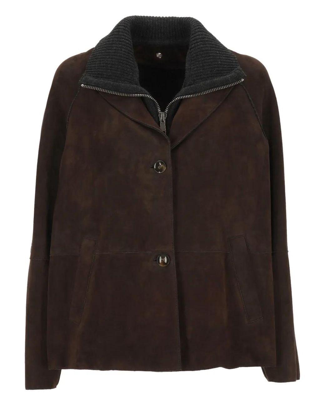 The Jackie Leathers Layered Jacket in Black | Lyst