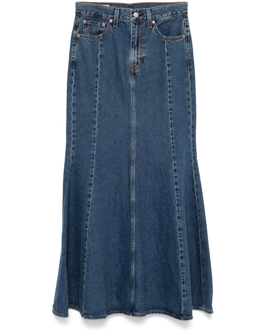 Levi's Cotton Mermaid Denim Maxi Skirt in Blue | Lyst