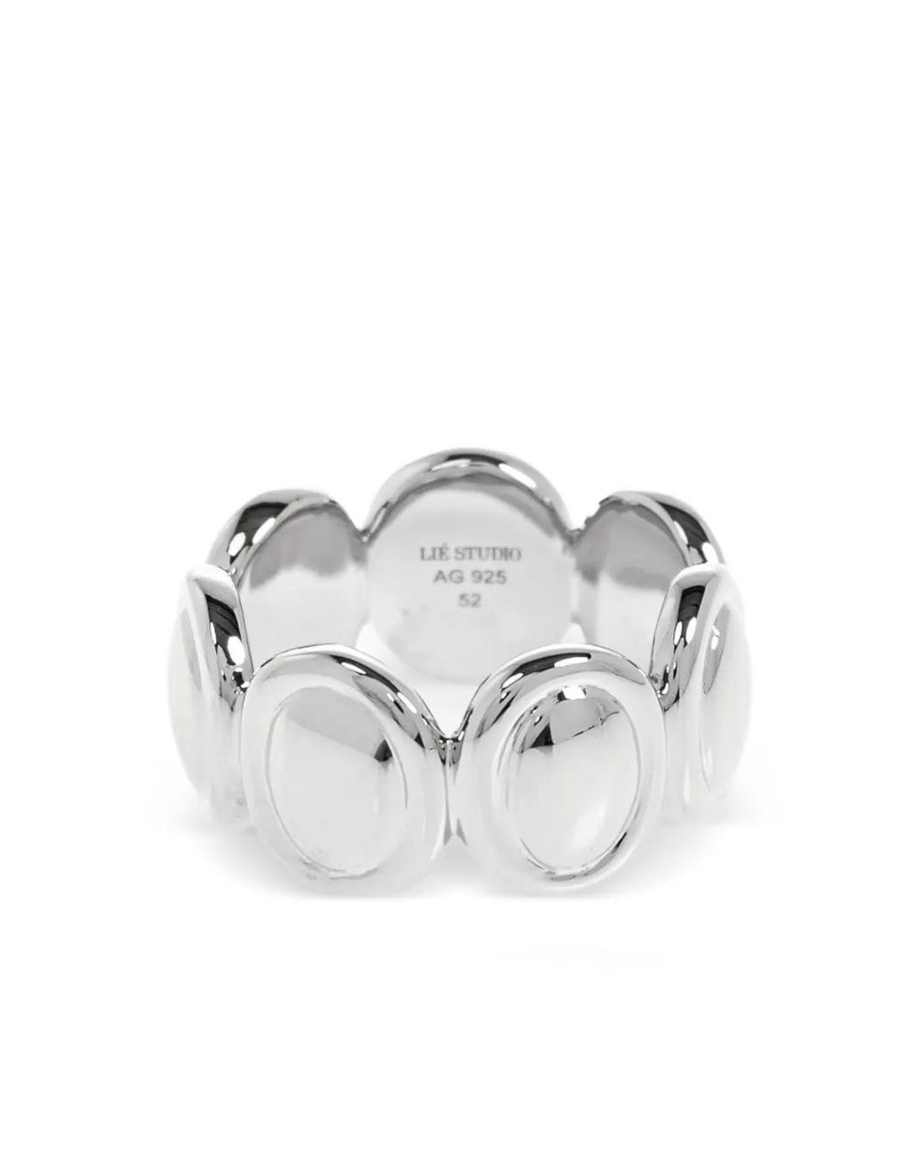 LIE STUDIO Sasha Circular-Disc Ring in White | Lyst