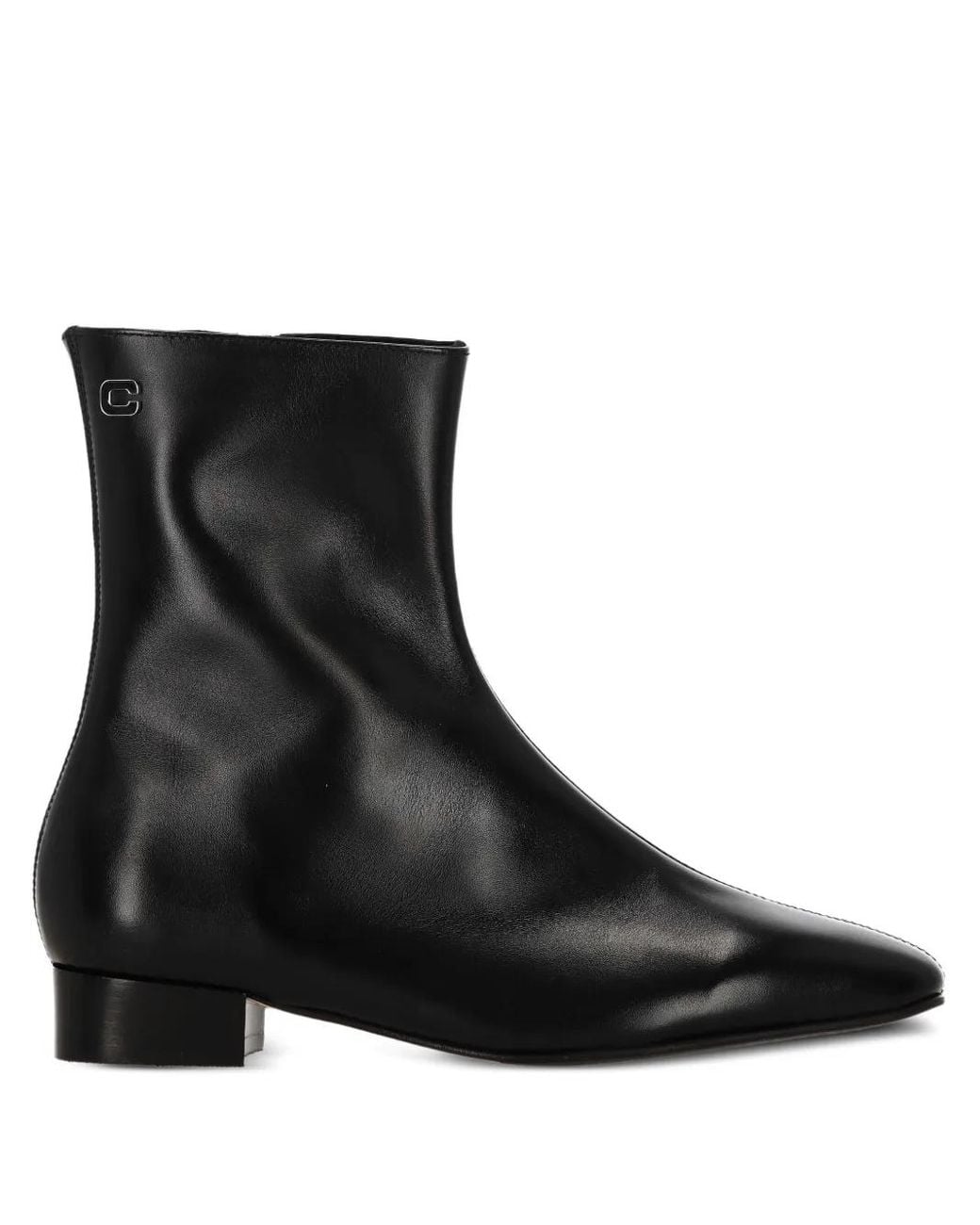 CAREL PARIS Leather Zip Boots in Black | Lyst