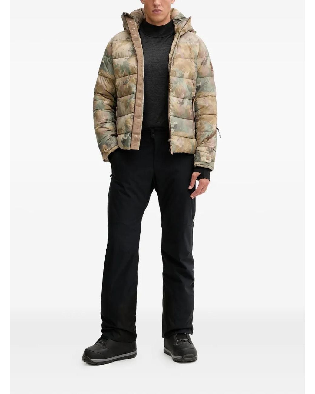 Bogner Fire + Ice Camouflage-Pattern Hooded Ski Jacket in Brown for Men ...
