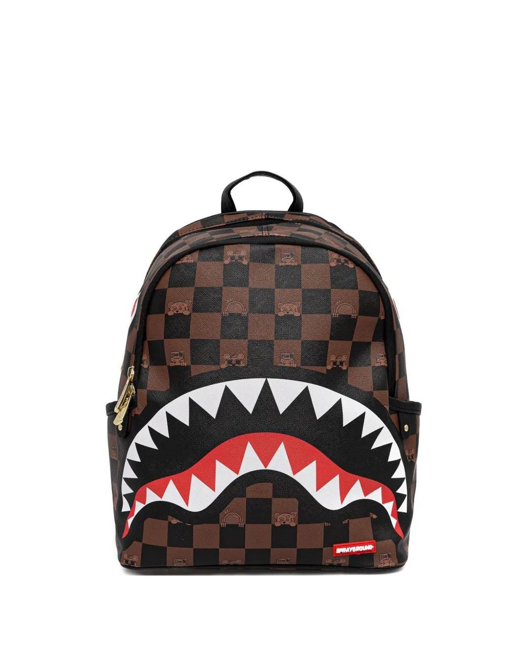 Sprayground Medium The Hideout Savage Check-Pattern Backpack in Black ...
