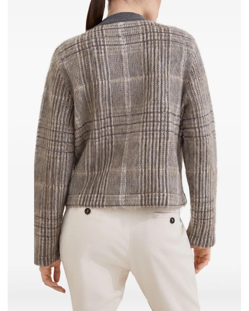 Brunello Cucinelli Mohair, Virgin Wool And Cashmere Jacquard Cardigan ...
