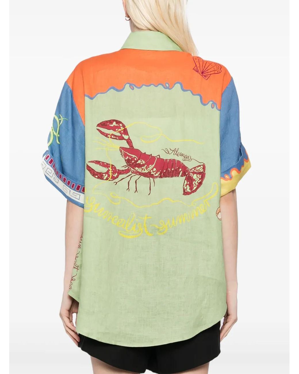 ALÉMAIS Surrealist Summer Shirt in Yellow | Lyst