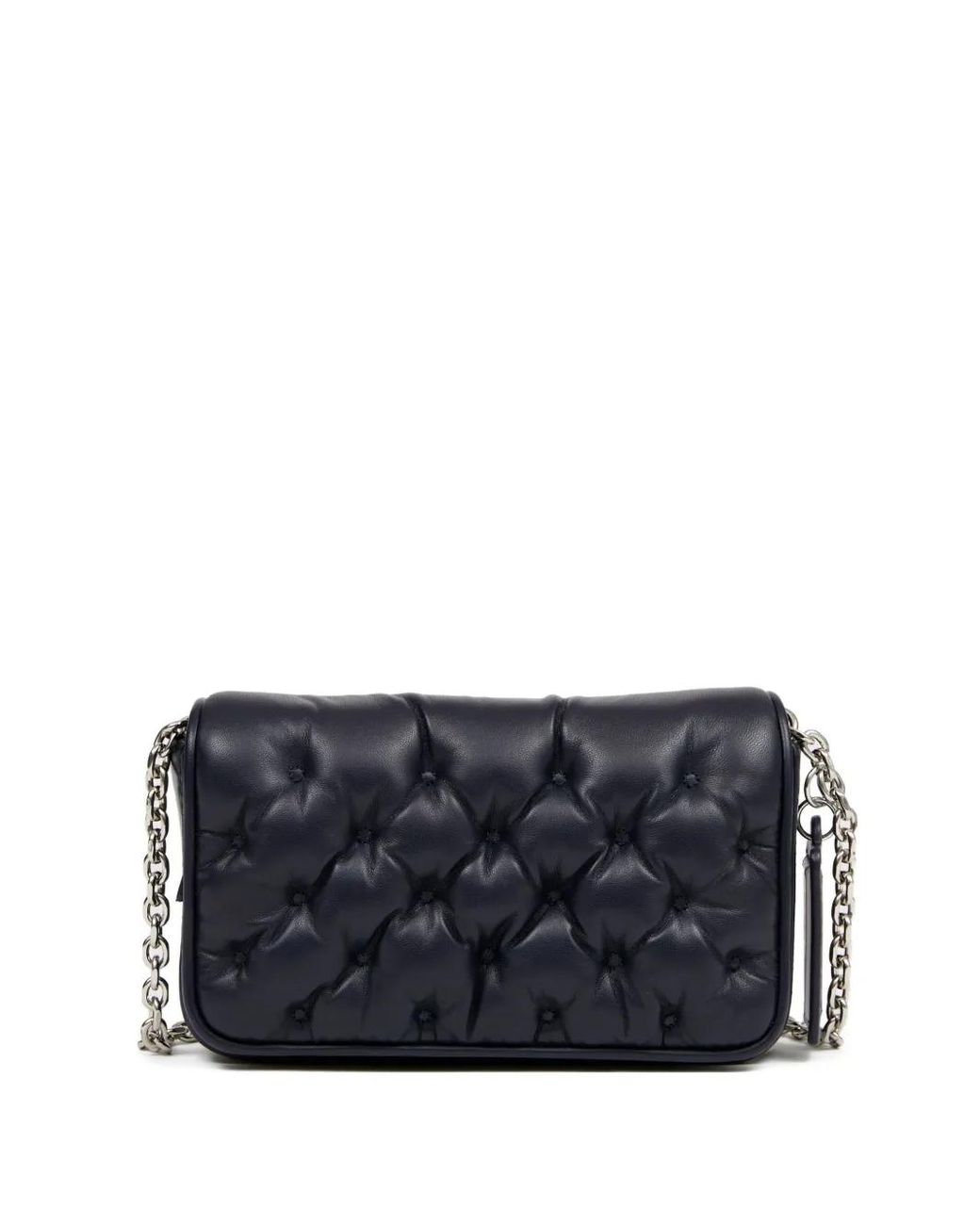 Maison Margiela Glam Slam Quilted Chain Shoulder Bag in Blue | Lyst