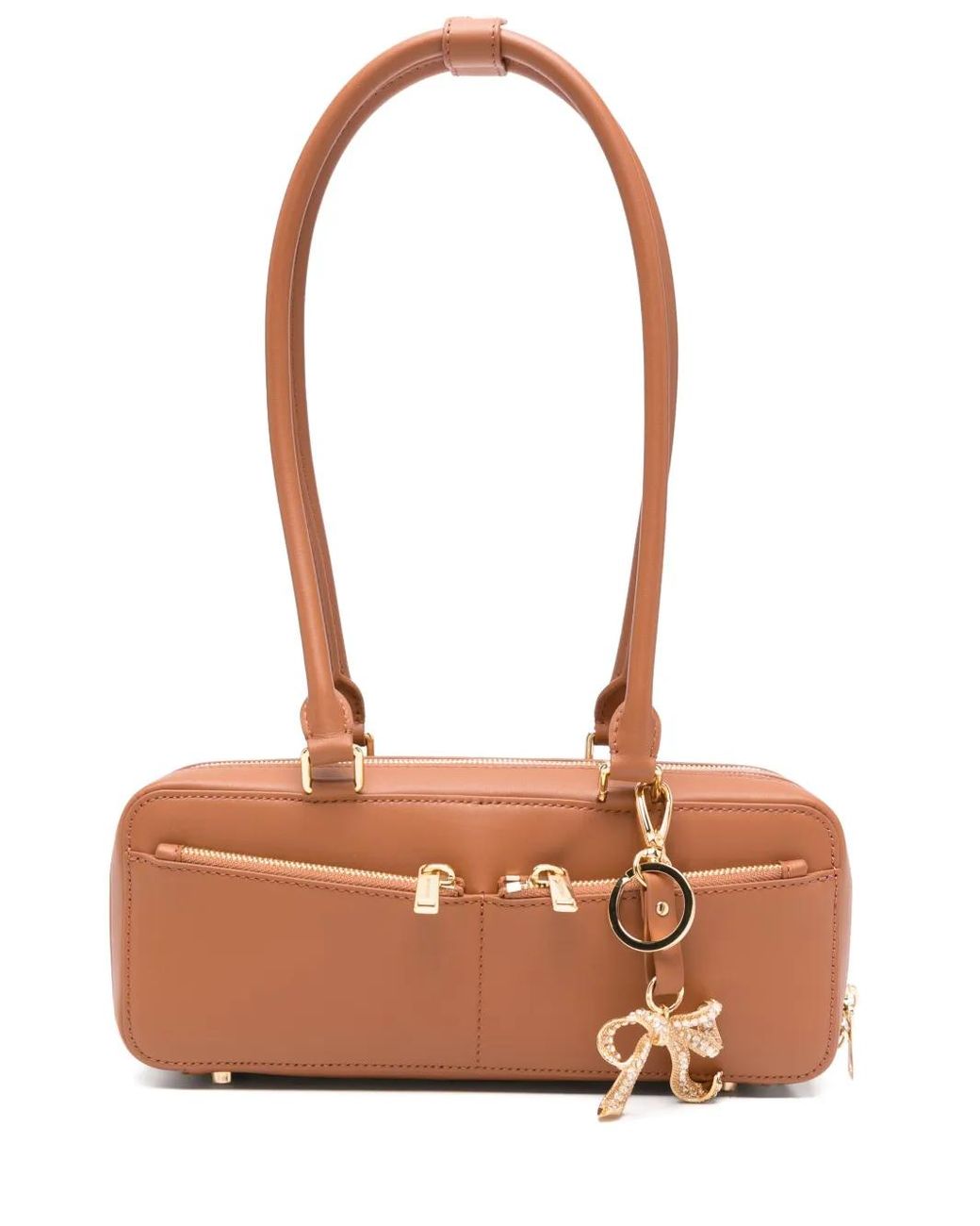 Self-Portrait Crystal-Embellished Tote Bag in Brown | Lyst
