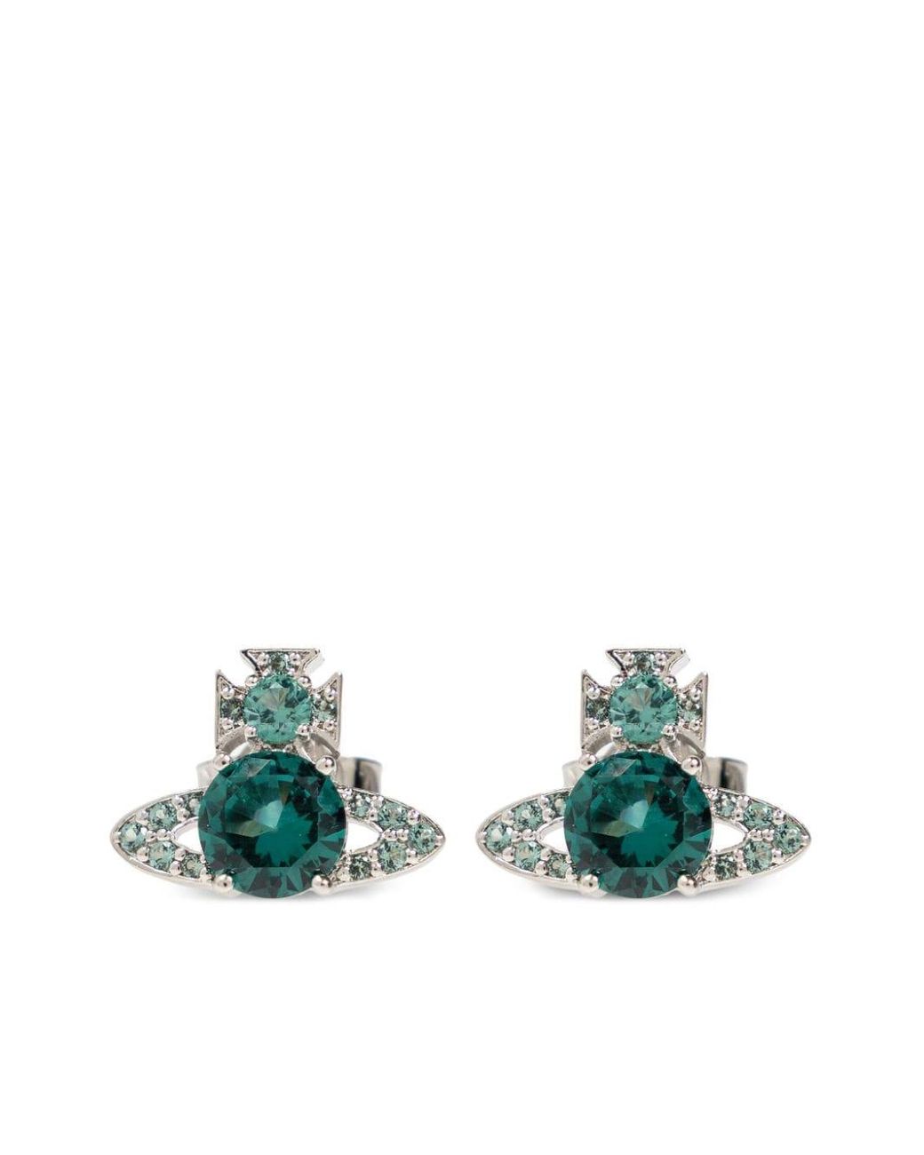 Vivienne Westwood Signature Orb-Motif Earrings in Green | Lyst