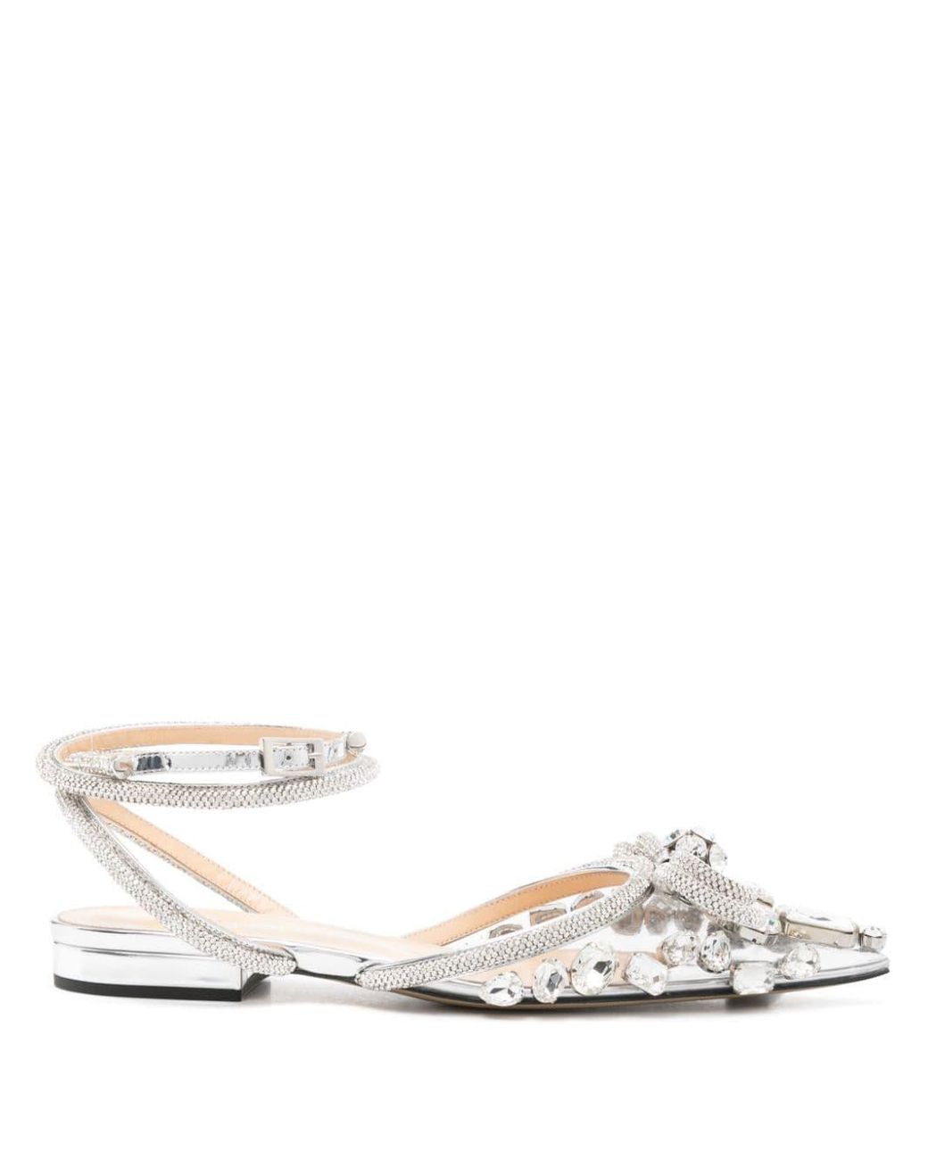 Mach & Mach Double Bow Ballet Flats in White | Lyst