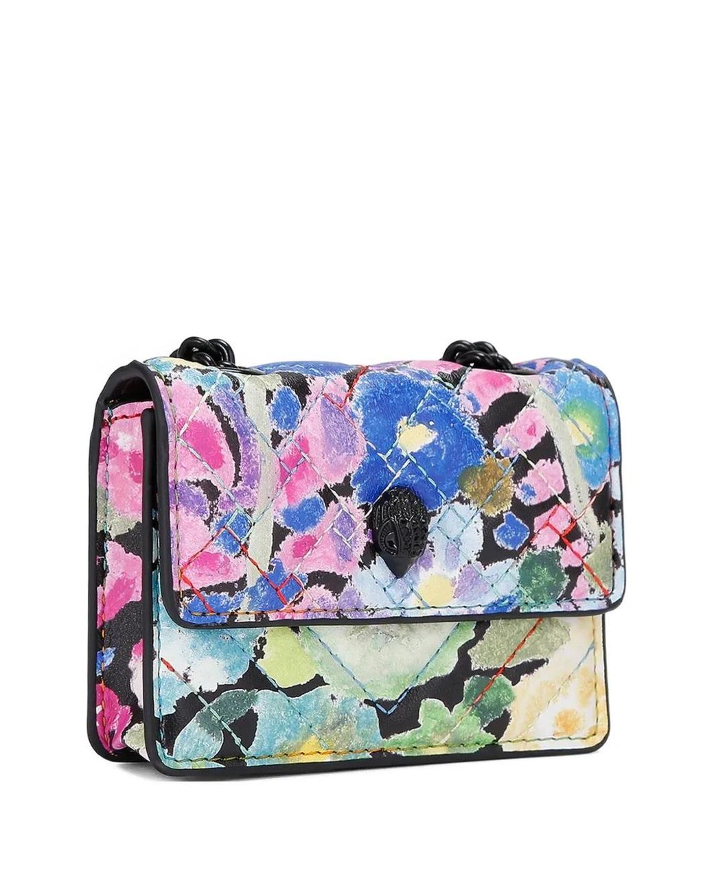 Kurt Geiger Micro Kensington Floral-Print Crossbody Bag in Blue | Lyst