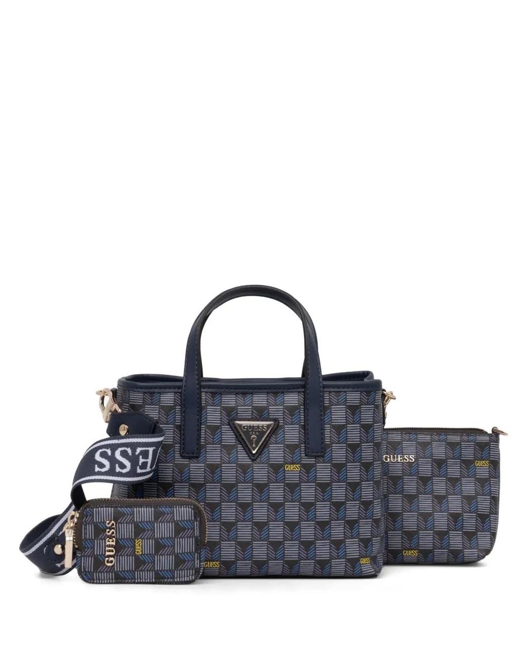 Guess Wave Tote Bag (Set Of Three) in Blue | Lyst