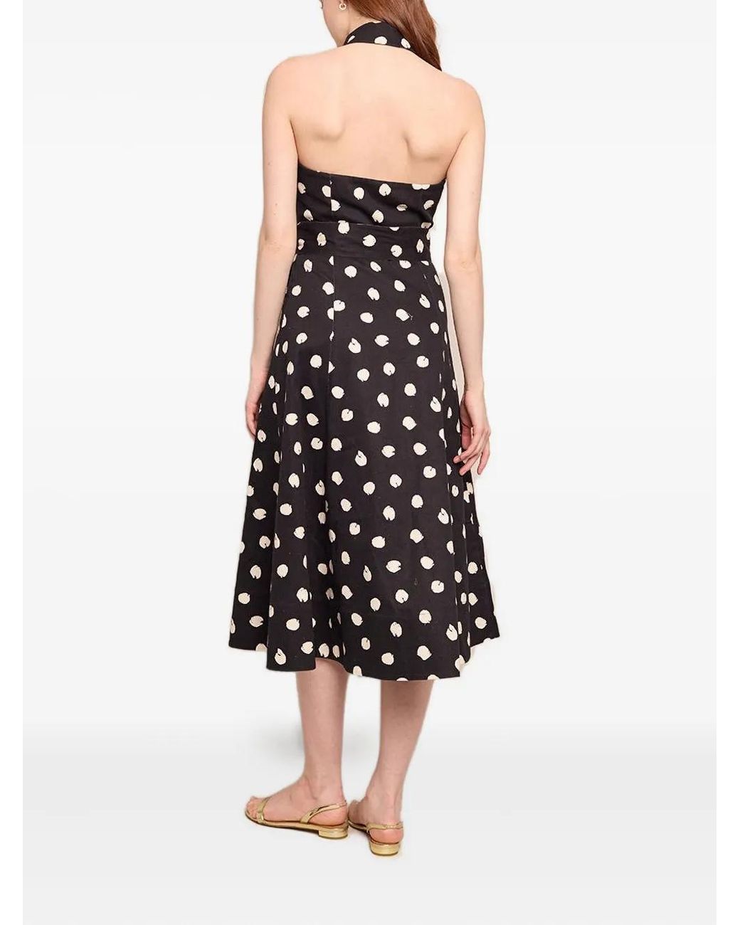 Cara Cara Halterneck Polka-Dot Dress in Blue | Lyst