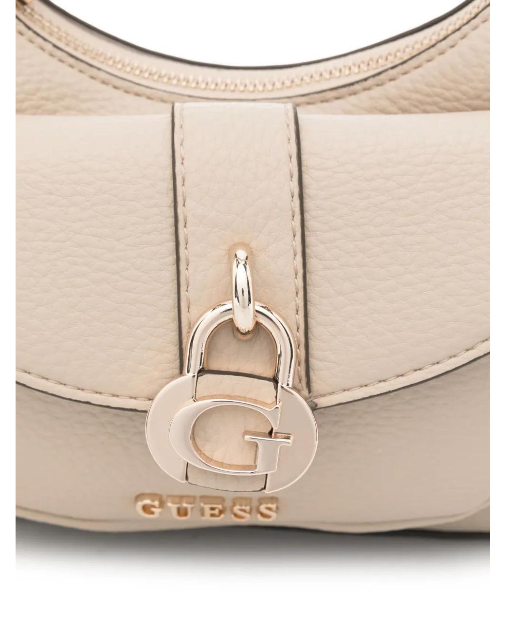 Guess Jessa Logo Shoulder Bag in Natural | Lyst