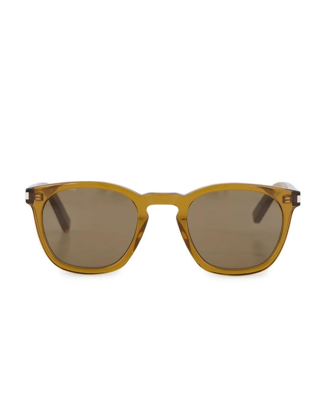 Saint Laurent 28 Sunglasses in Brown for Men | Lyst UK