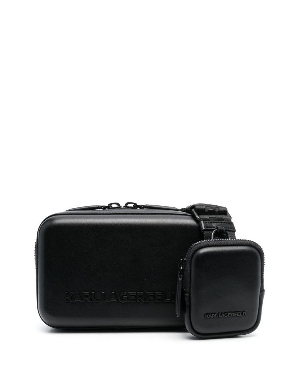 Karl Lagerfeld Small K/kase Logo-embossed Shoulder Bag in Black for Men ...