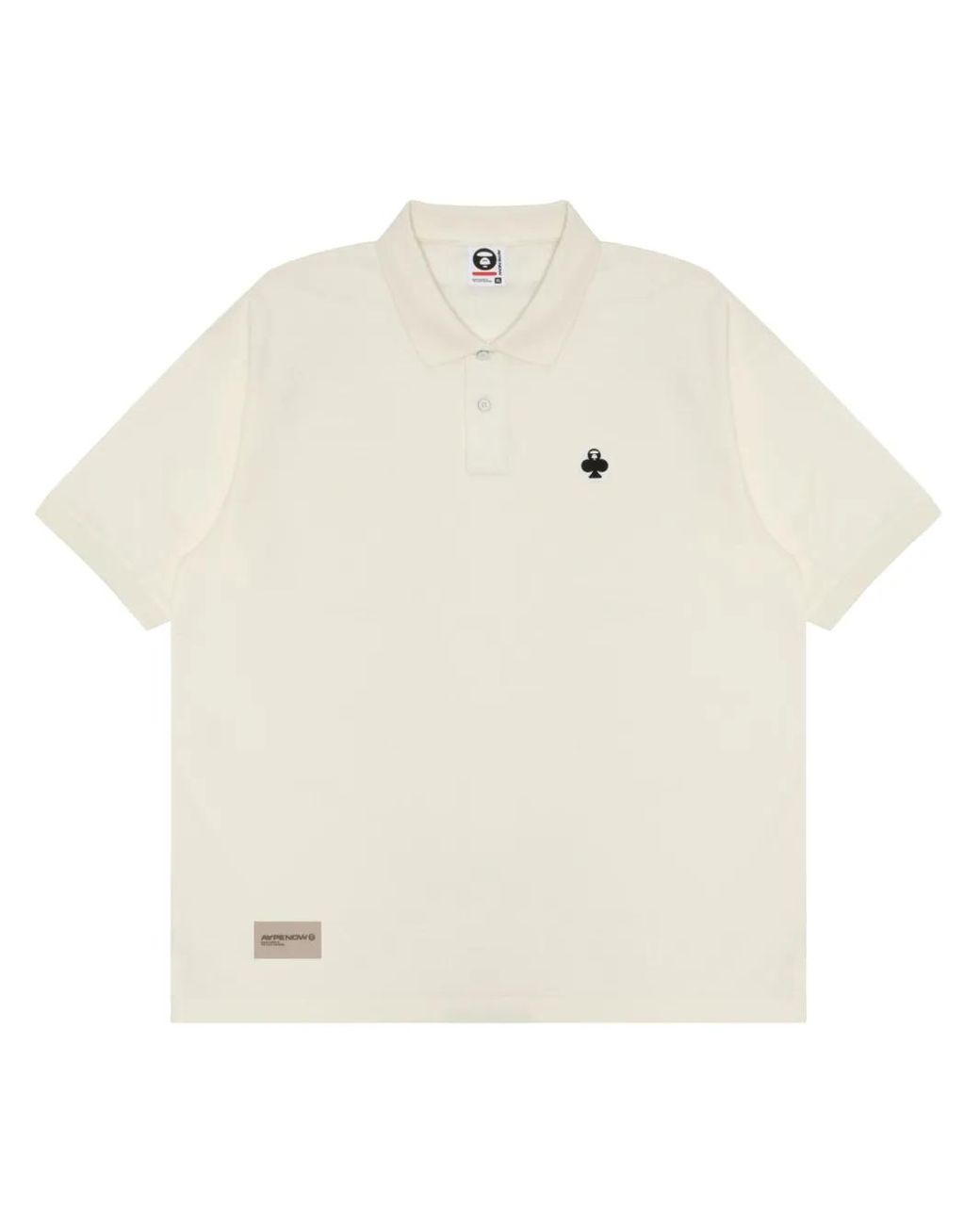 Aape By A Bathing Ape Logo-Appliquéd Cotton Polo Shirt in White for Men ...
